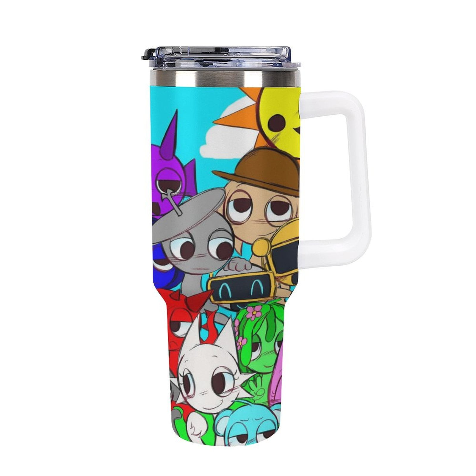 Sprunki Game 40oz Water Bottle Fits in Cup Holder Stainless Steel ...