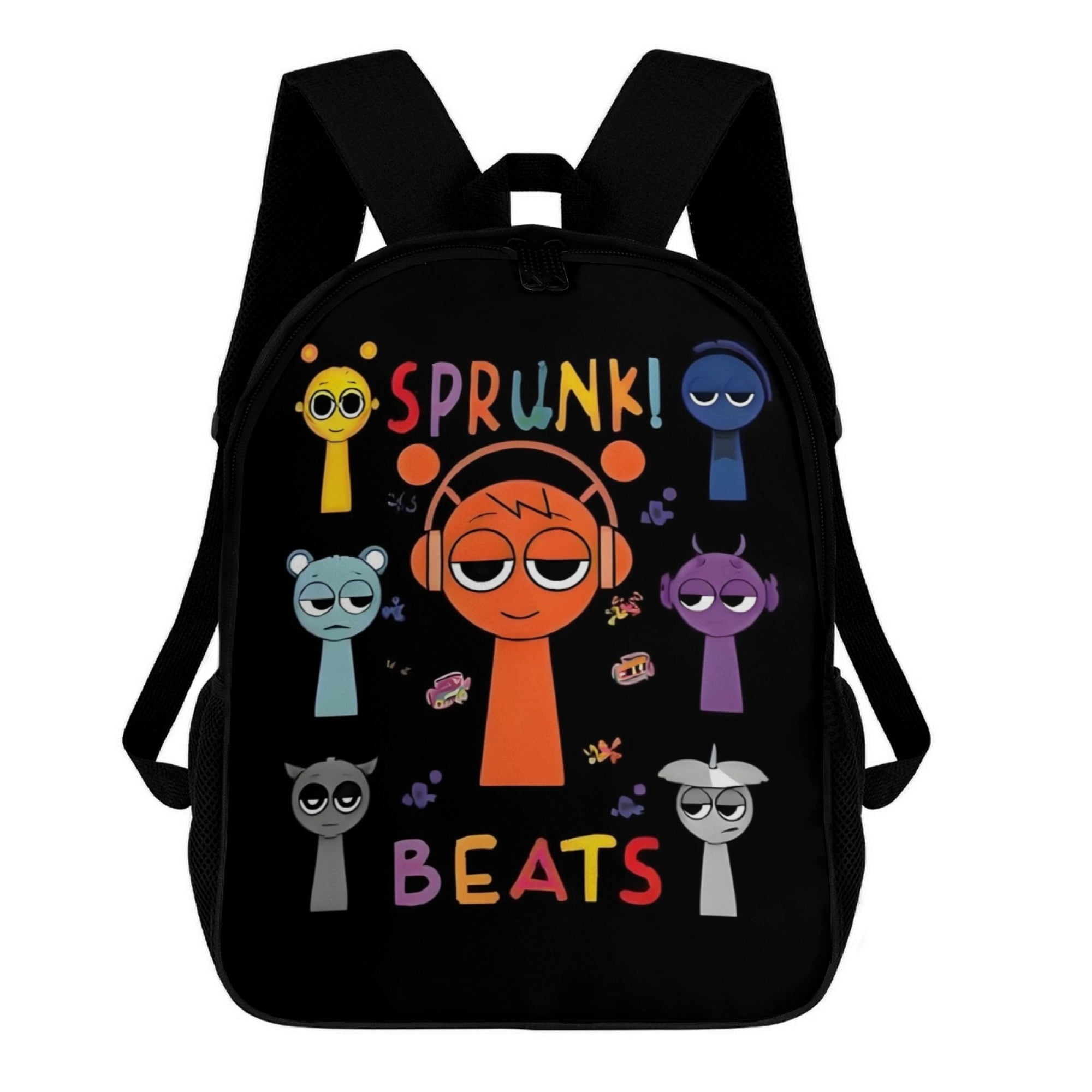 Sprunki Game Backpack Cartoon School Bag 12inch Backpack Lightening ...