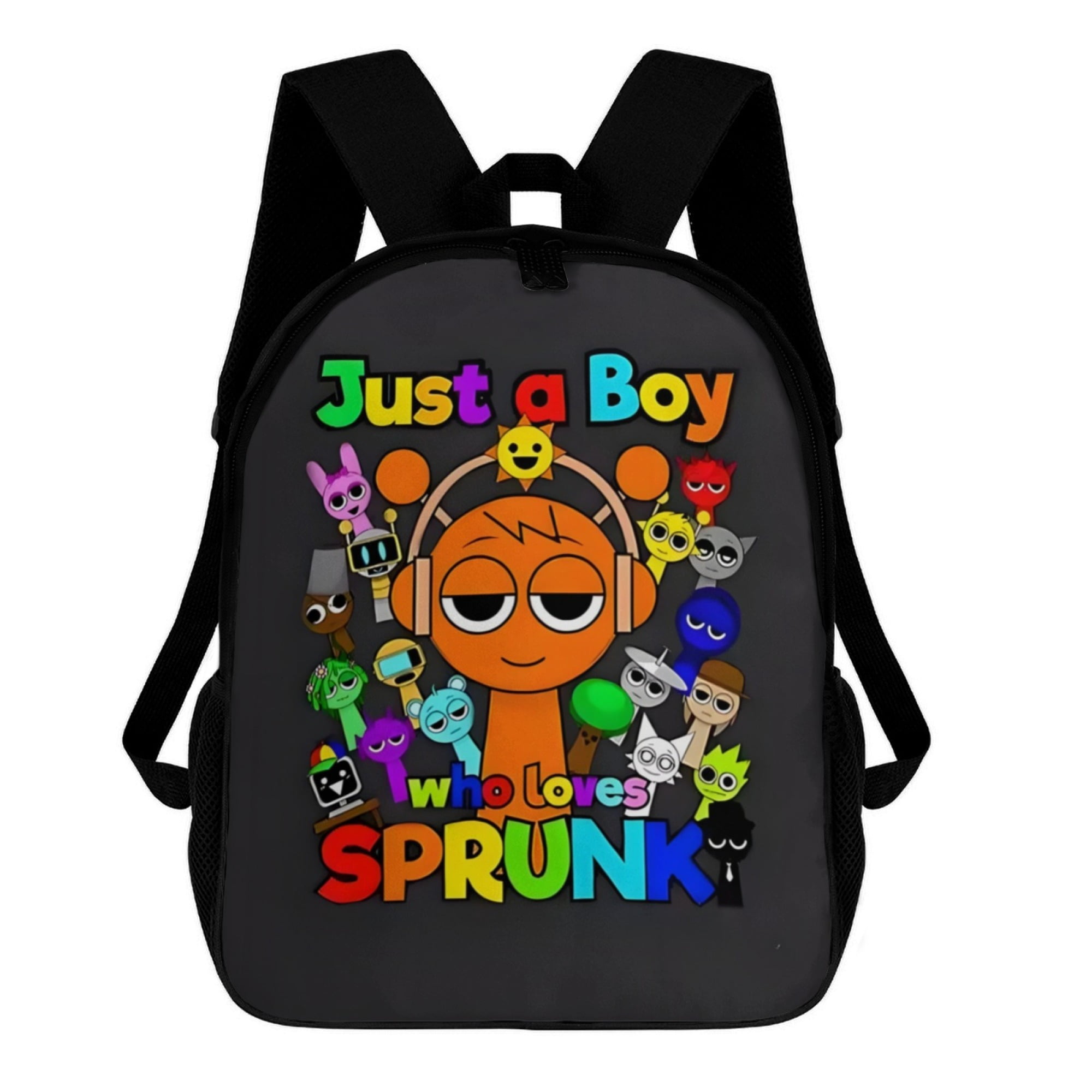 Sprunki Game Backpack Cartoon School Bag 12inch Backpack Lightening ...