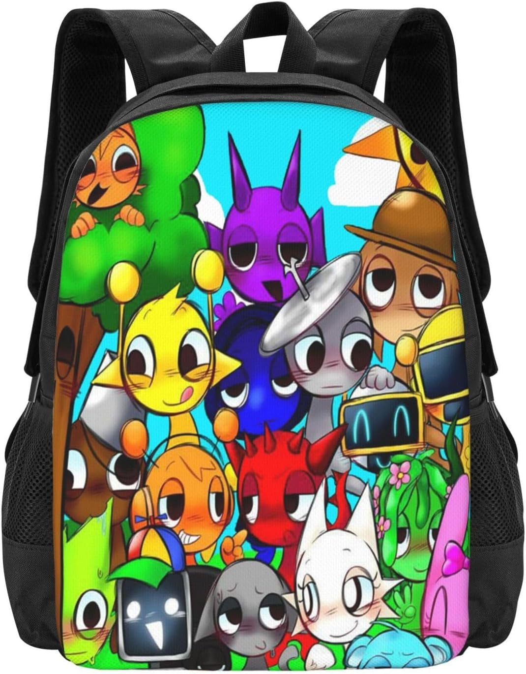 Sprunki Game Backpack Large Capacity Laptop Backpack Travel Backpacks ...