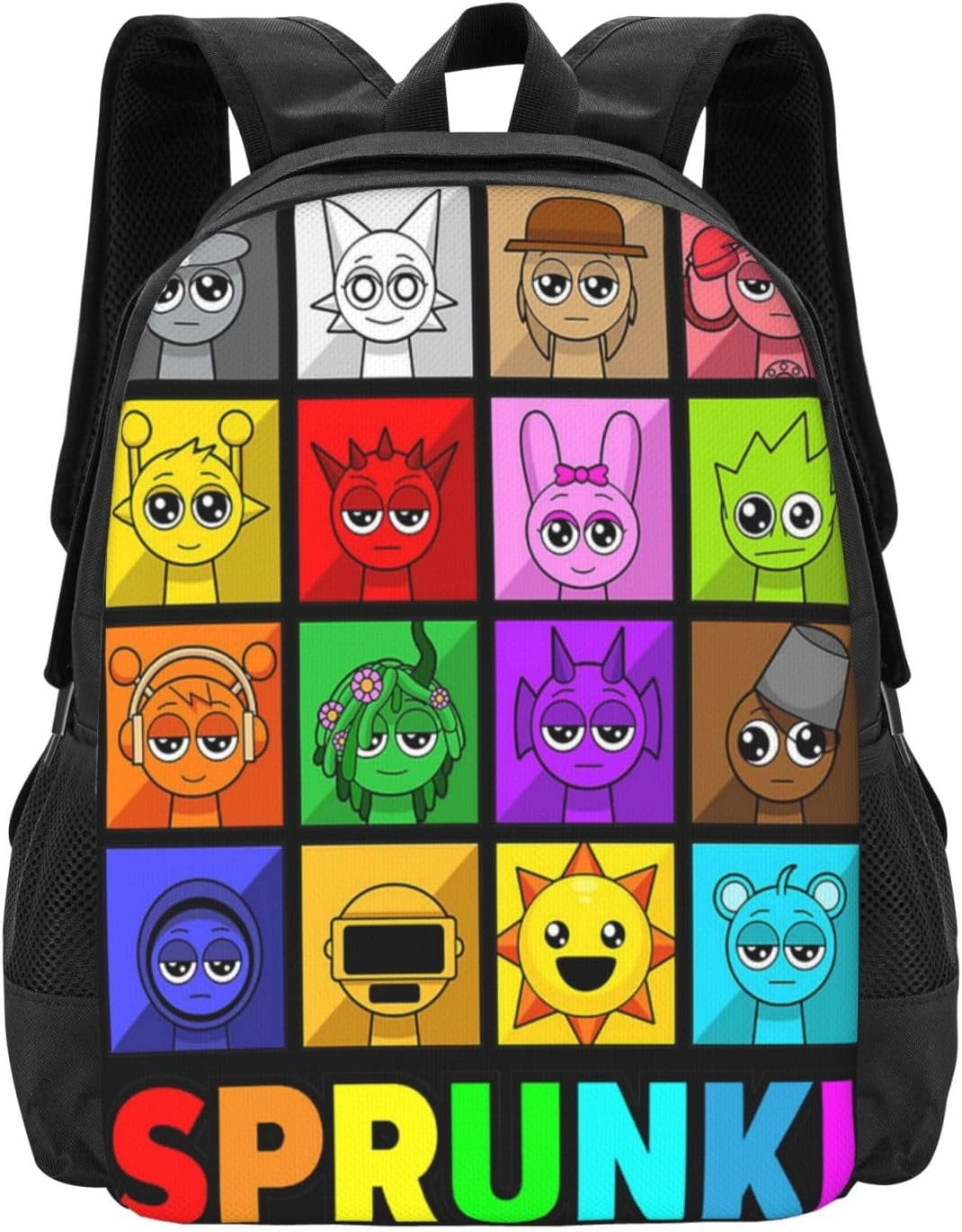 Sprunki Game Backpack Large Capacity Laptop Backpack Travel Backpacks ...
