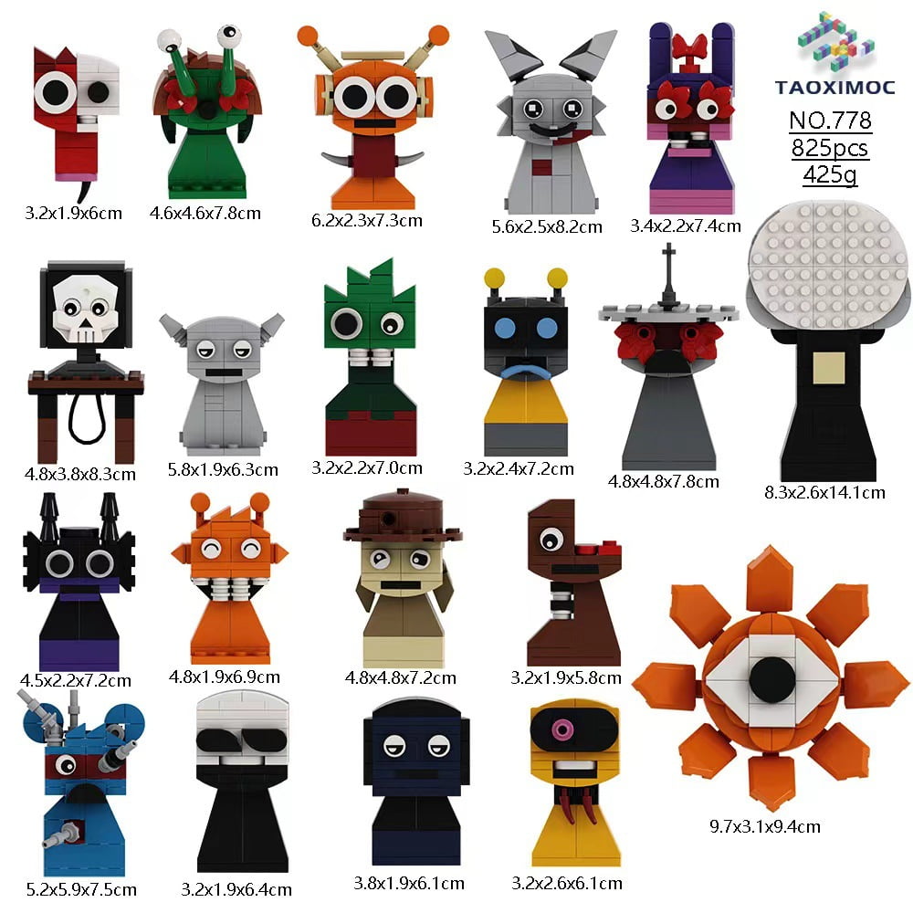 Sprunki Game Building Blocks Set,Characters Music Game Sprunki Building ...