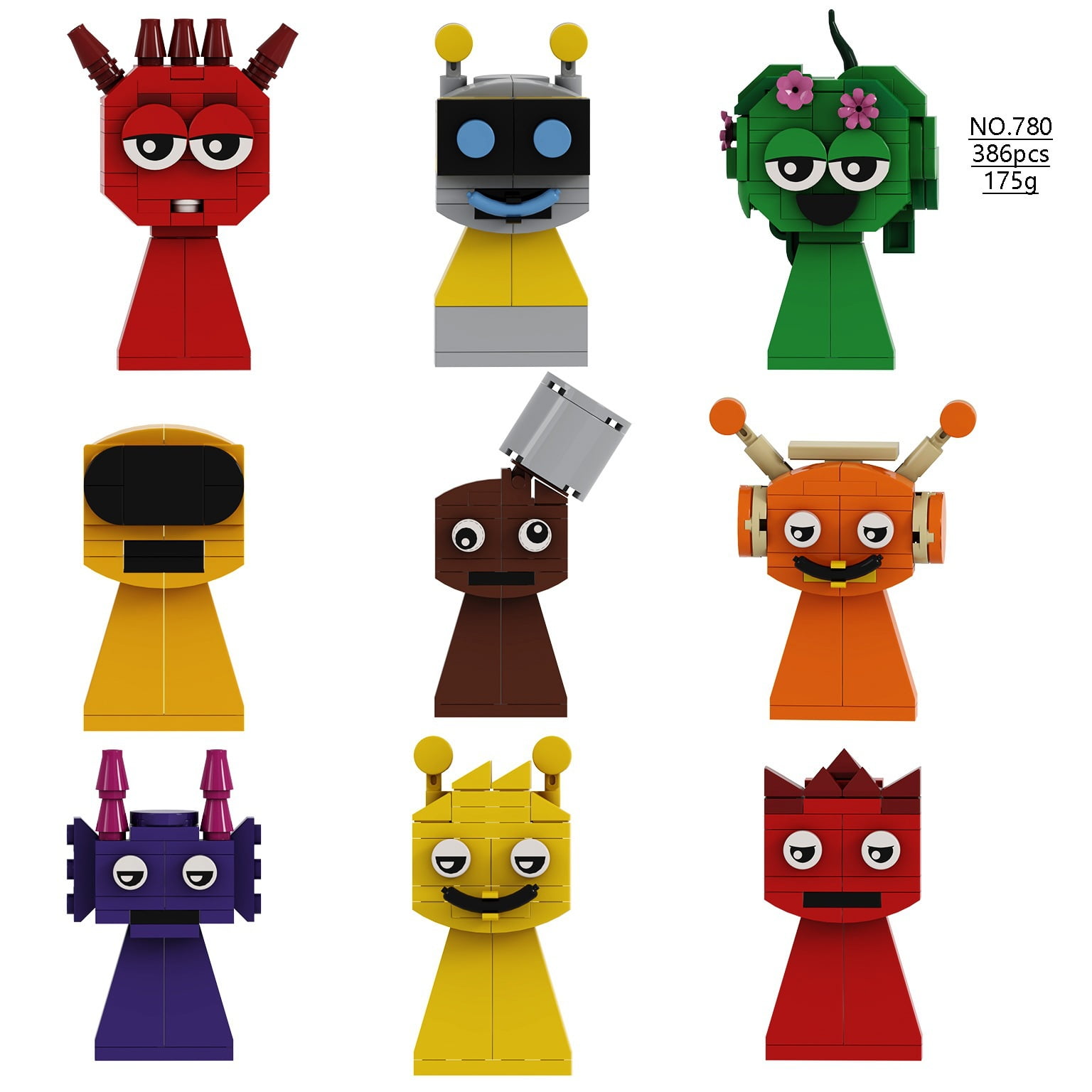 Sprunki Game Building Blocks Set,Characters Music Game Sprunki Building ...