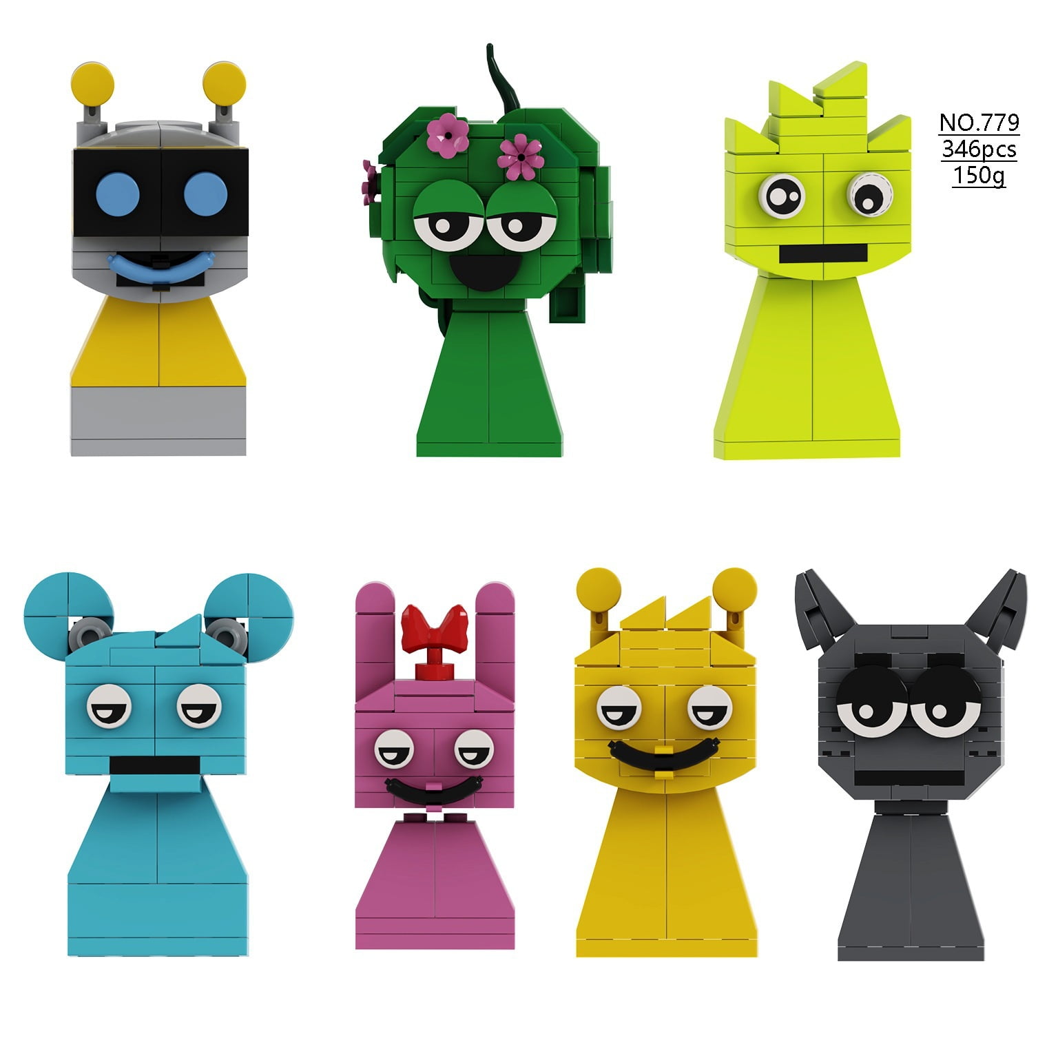 Sprunki Game Building Blocks Set,Characters Music Game Sprunki Building ...