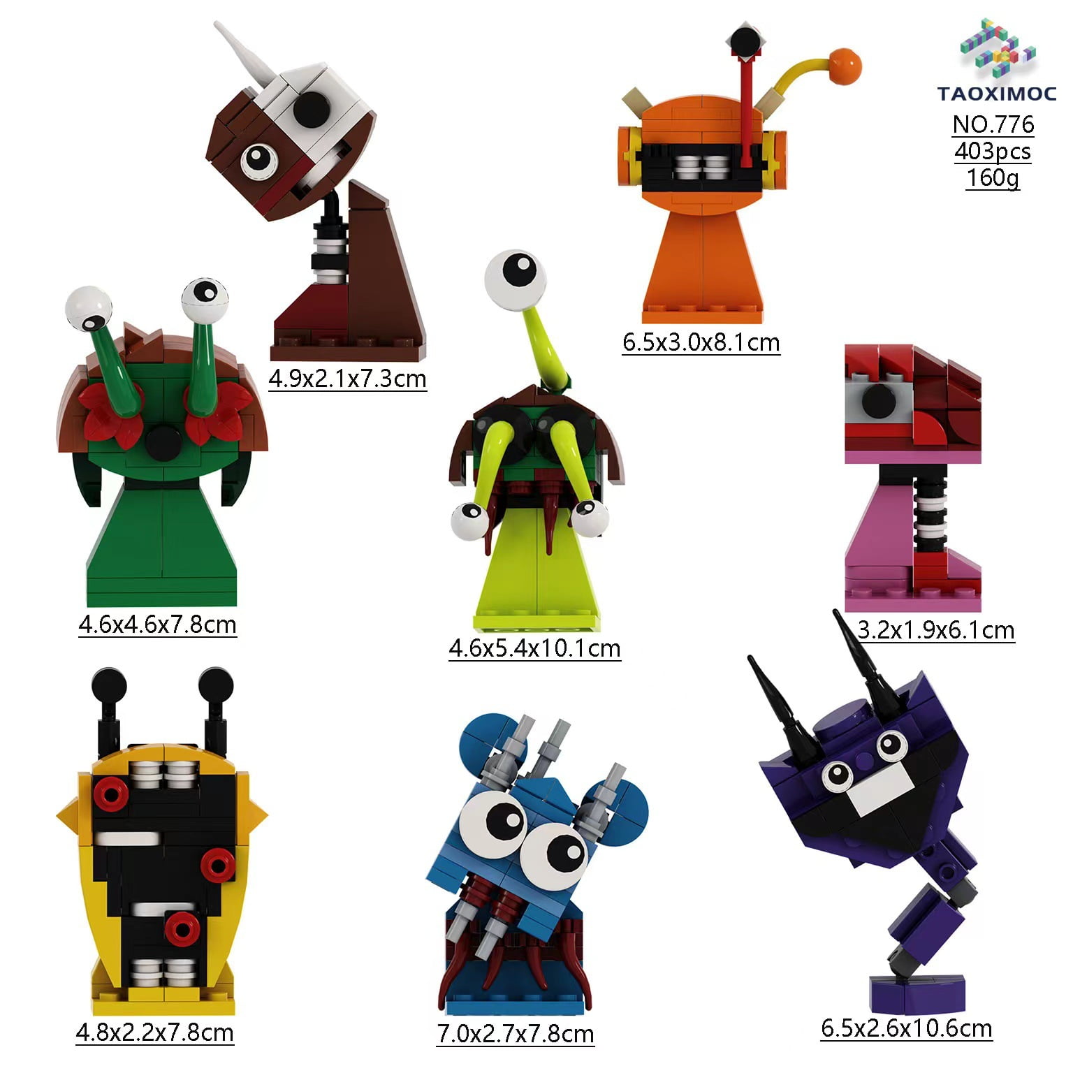 Sprunki Game Building Blocks Set,Characters Music Game Sprunki Building ...