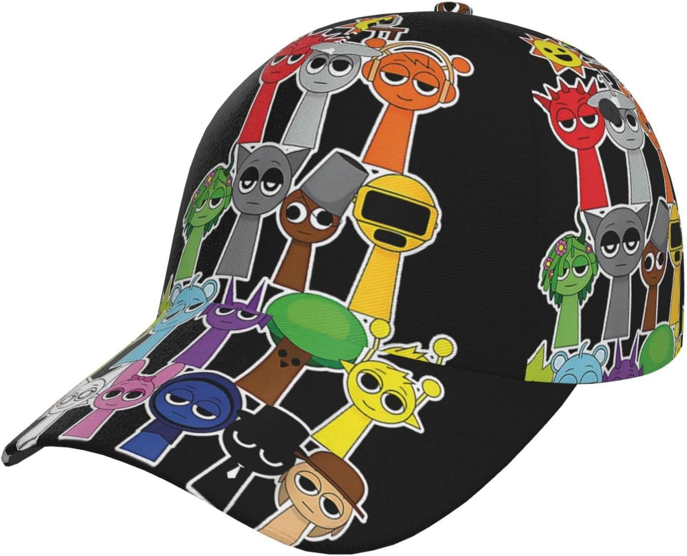 Sprunki Game Cap Printed Adjustable Baseball Hat Fan Cap for Men Women ...