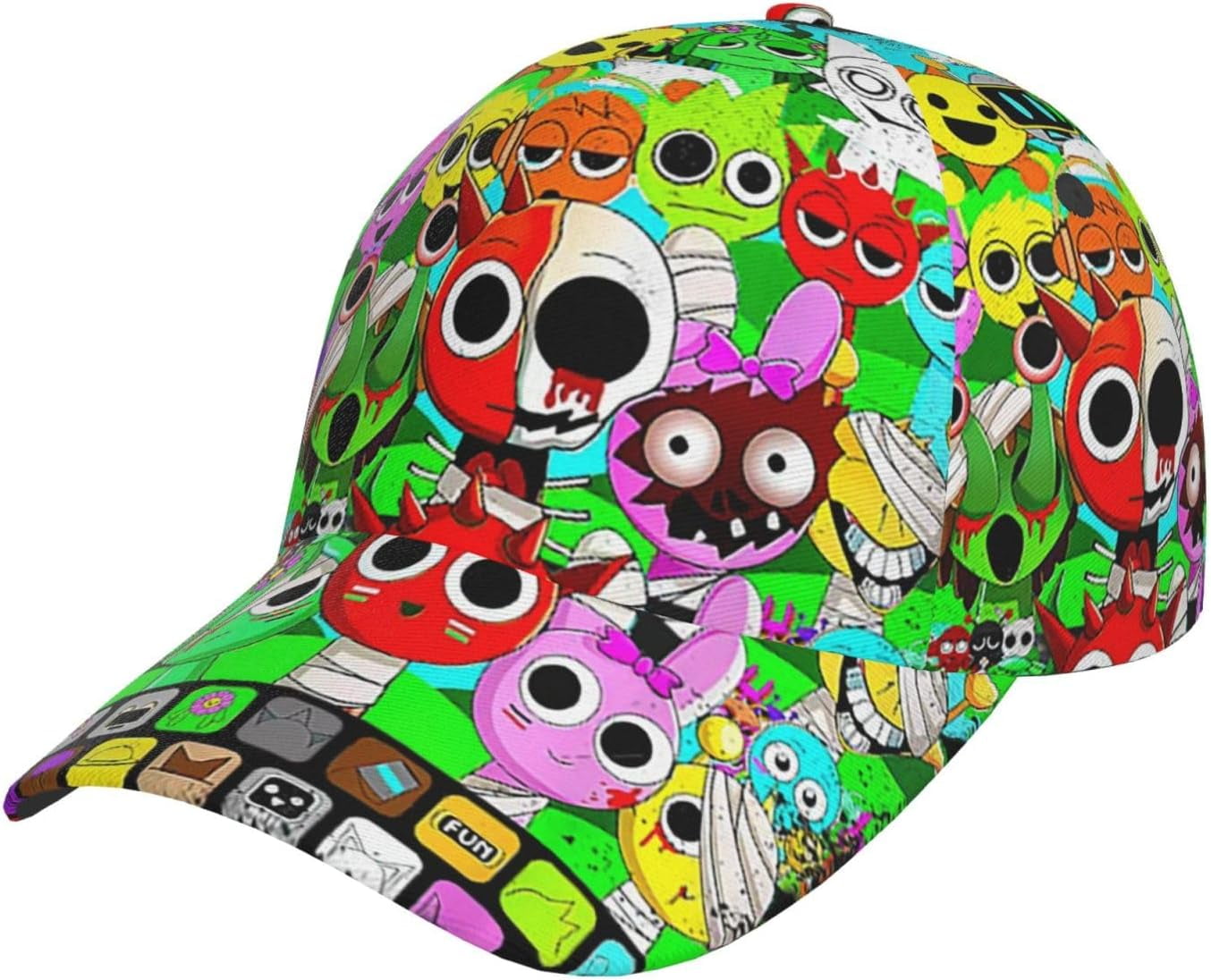 Sprunki Game Cap Printed Adjustable Baseball Hat Fan Cap for Men Women ...