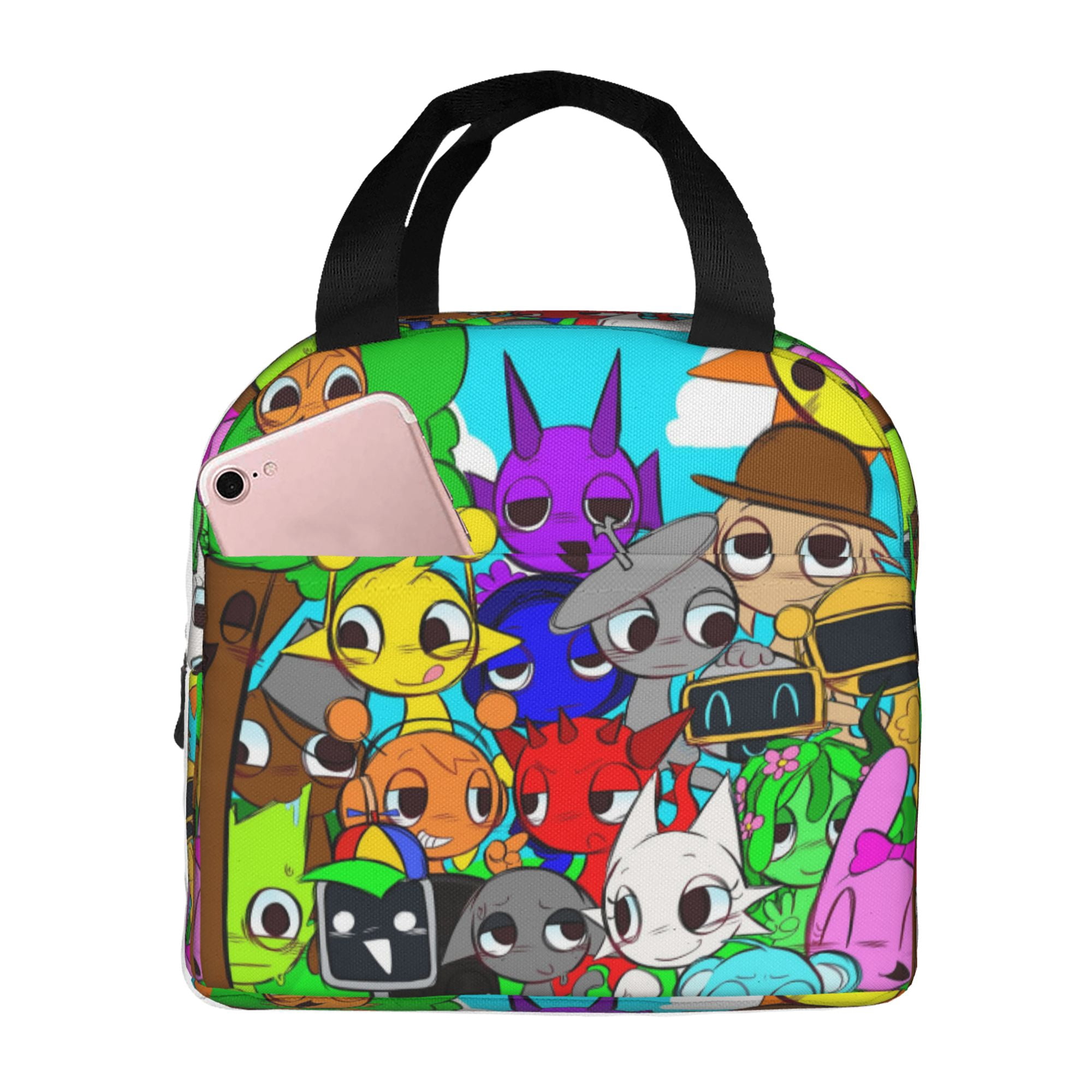 Sprunki Game Lunch Bag Tote Shoulder Bags Insulated Lunch Box Picnic ...