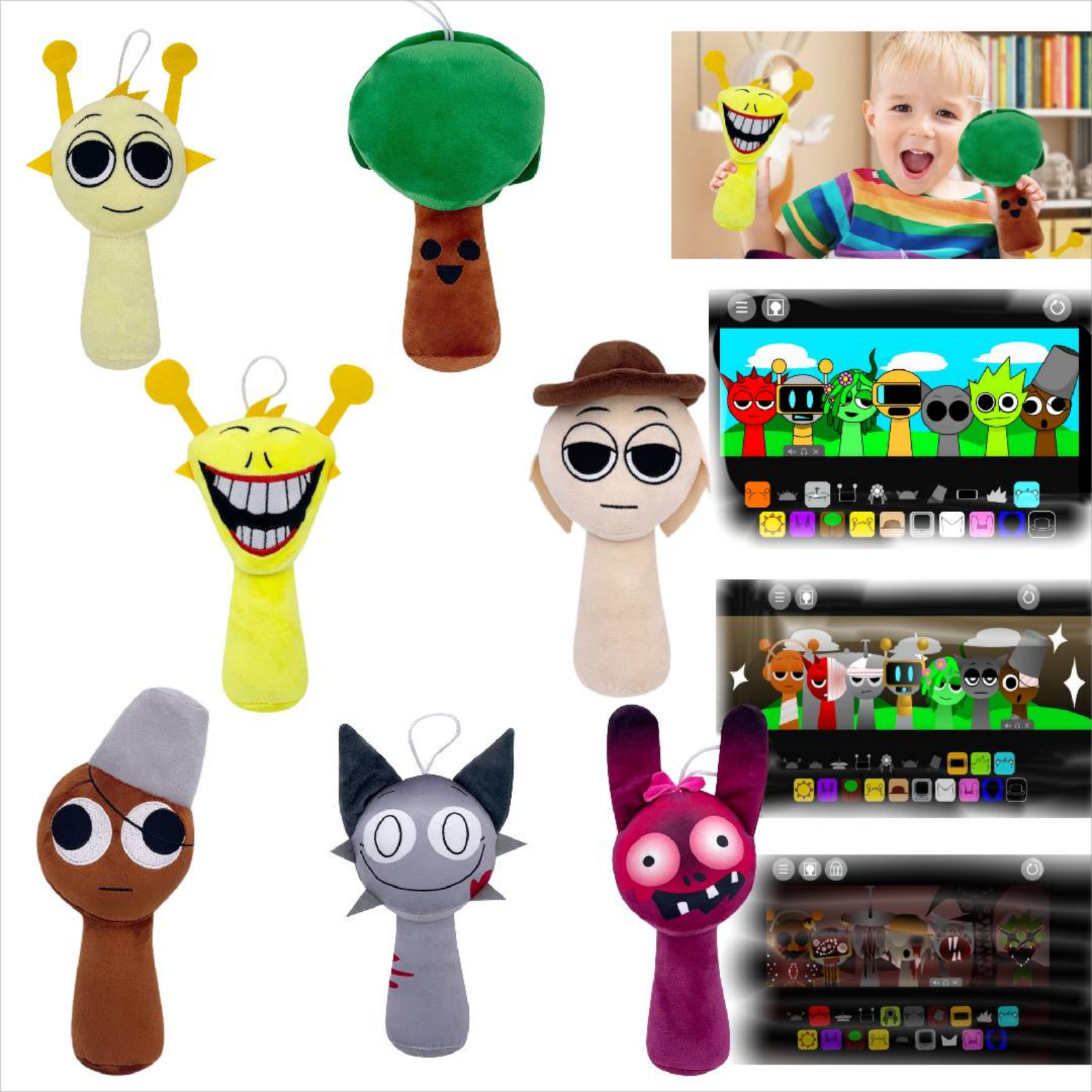 Sprunki Game Plush, Sprunki Toys Plush,Soft Stuffed Animal Pillow Doll ...