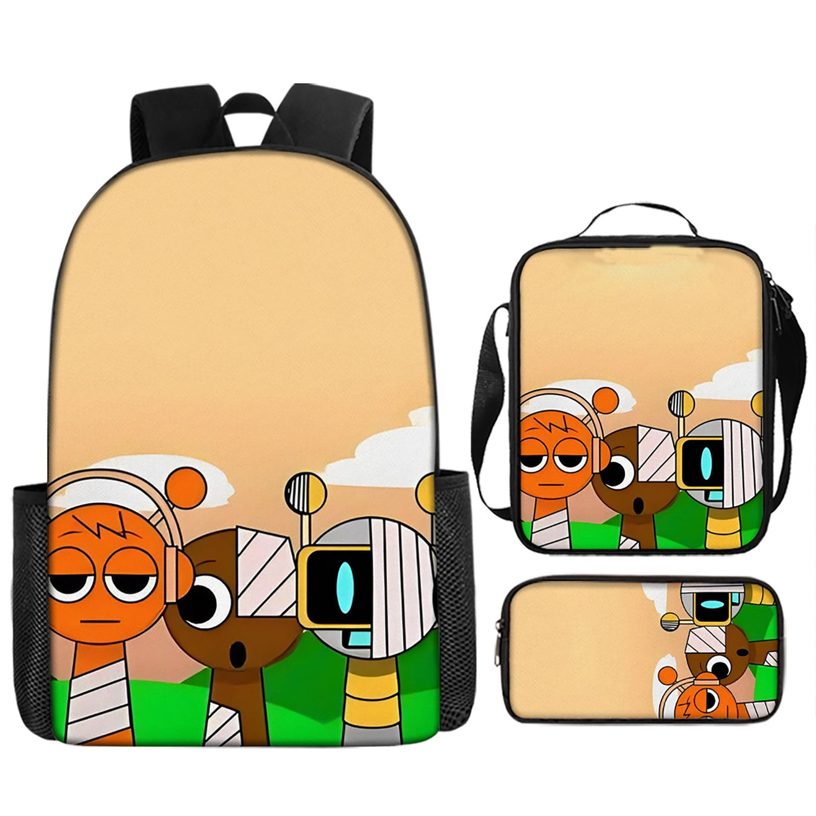 Sprunki Game Schoolpack Shoulder Bag, Cartoon Large Capacity Students ...