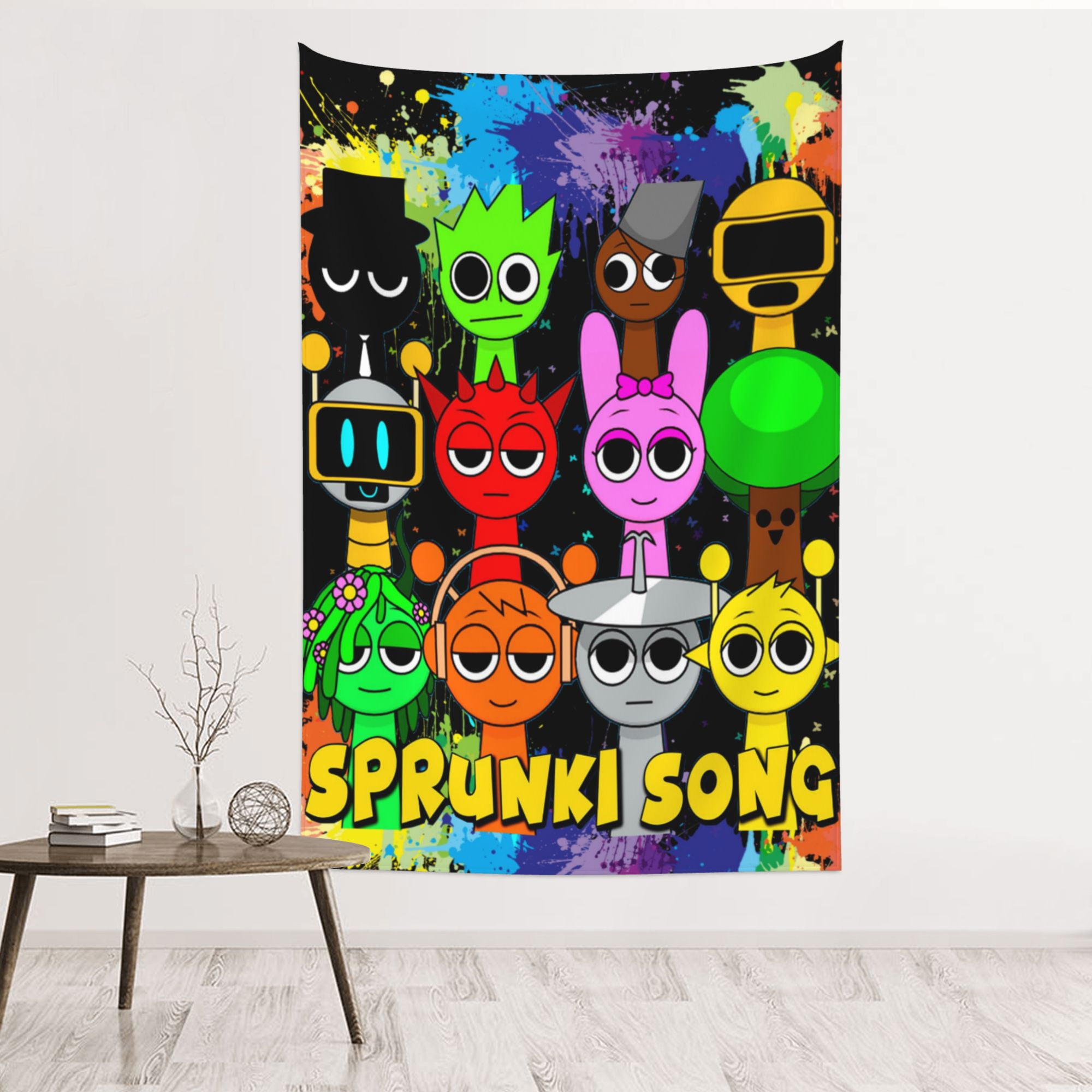 Sprunki Game Tapestry Wall Hanging Aesthetic Tapestries for Bedroom ...