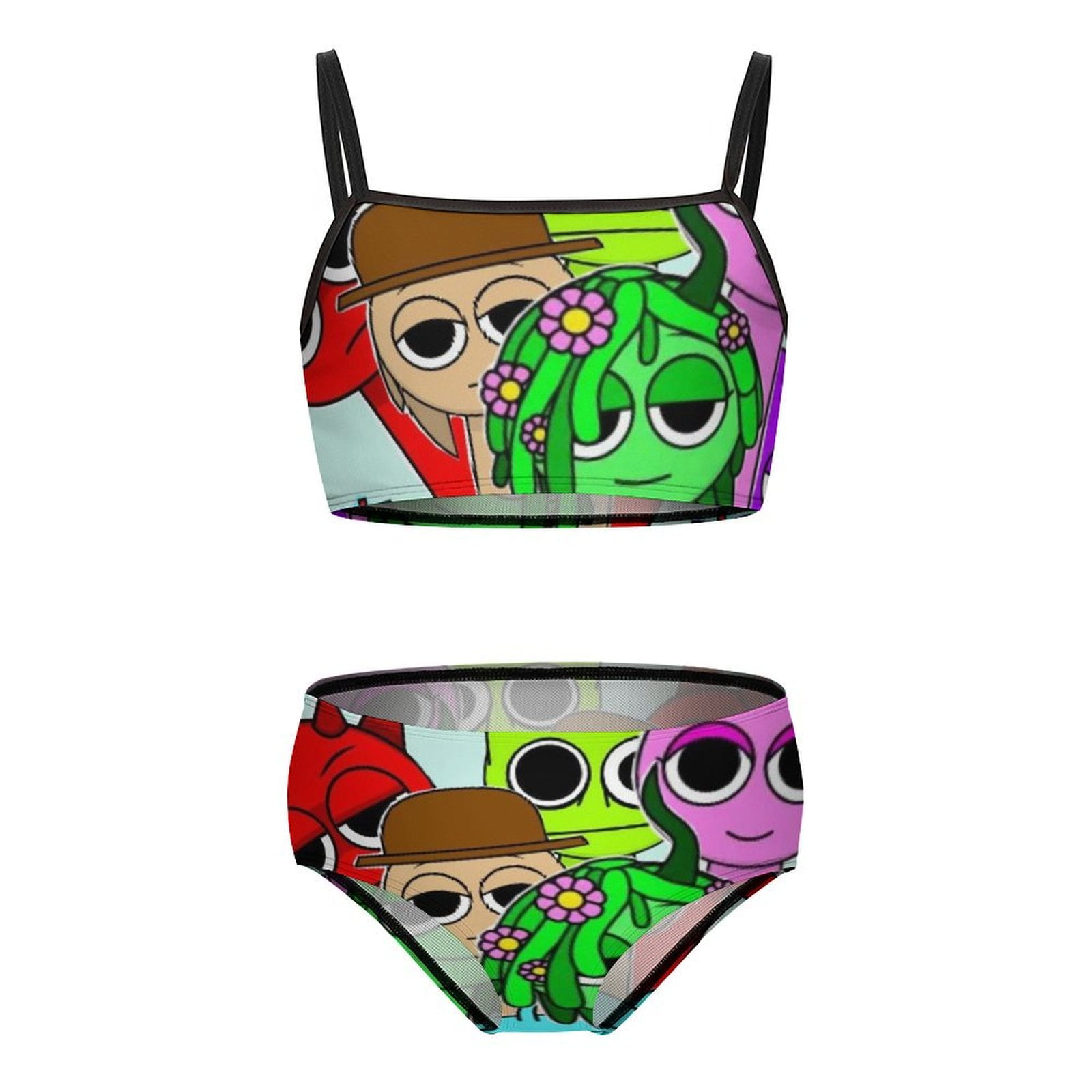 Sprunki Girls Bikini Swimsuits Two-piece Beach Bathing Suit Swimwear 7-9Y(120cm) - Walmart.com