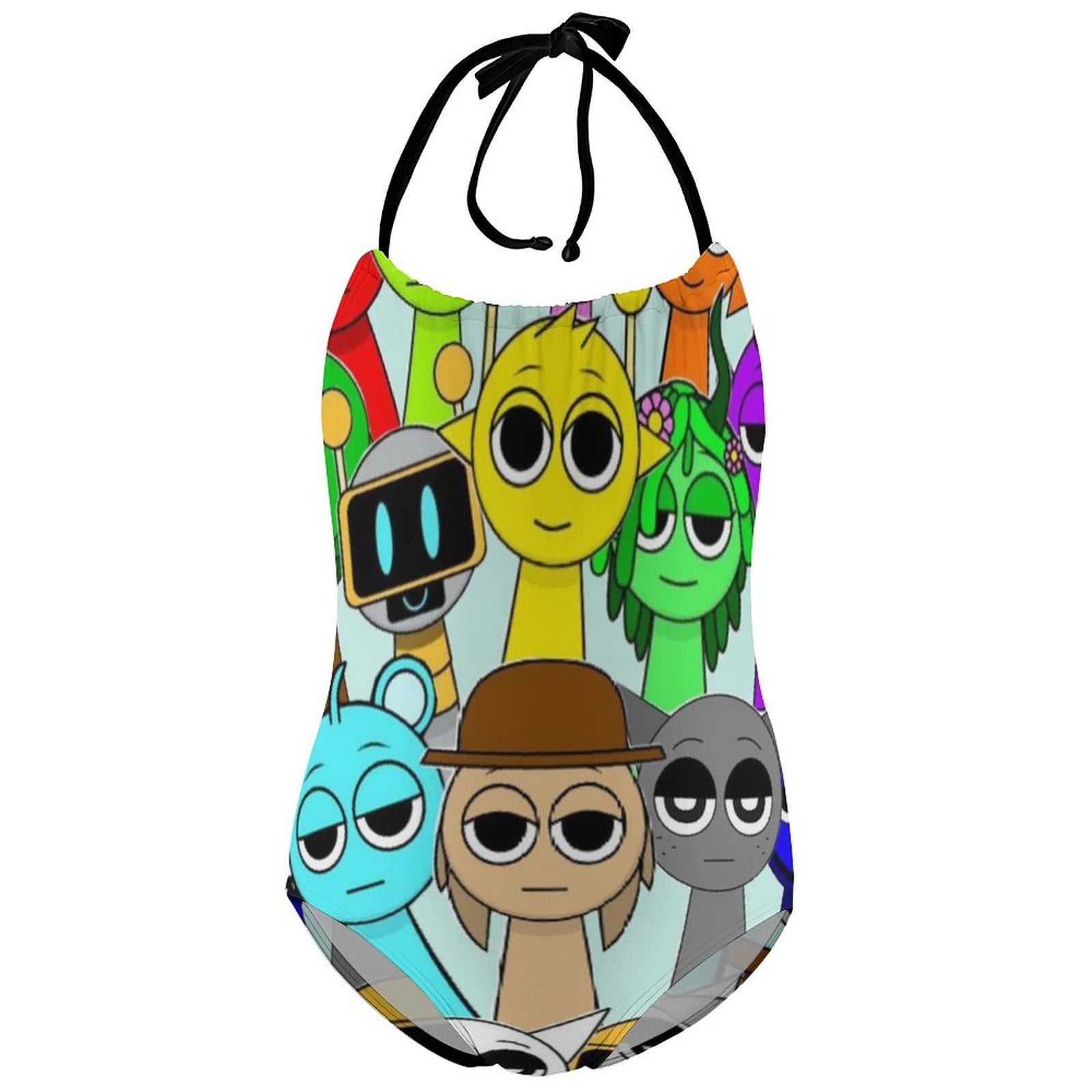 Sprunki Girls One Piece Swimsuits Quick Dry Bathing Suit Swimwear ...