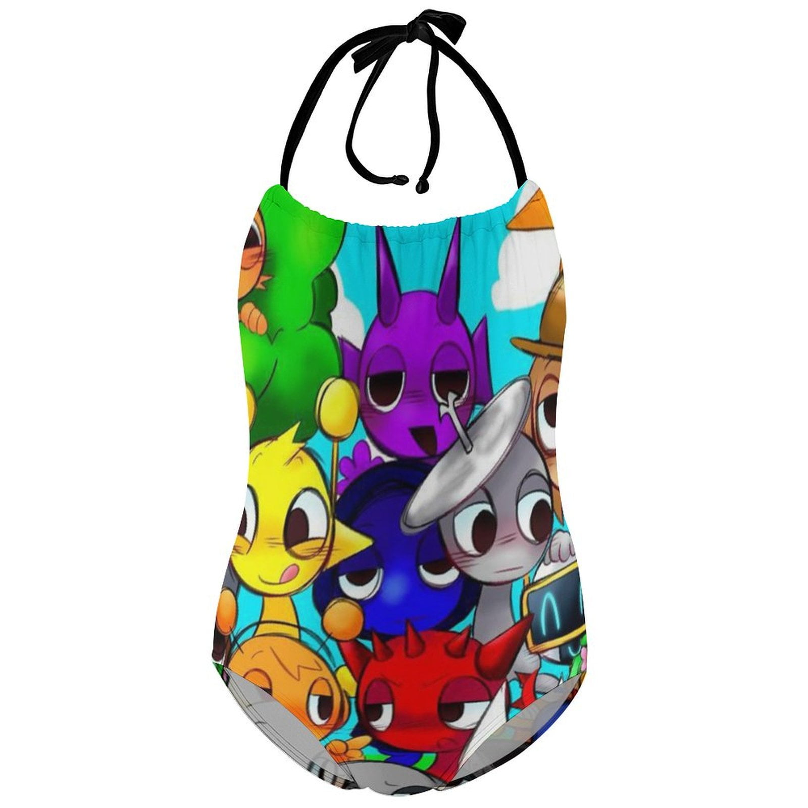 Sprunki Girls One Piece Swimsuits Quick Dry Bathing Suit Swimwear ...