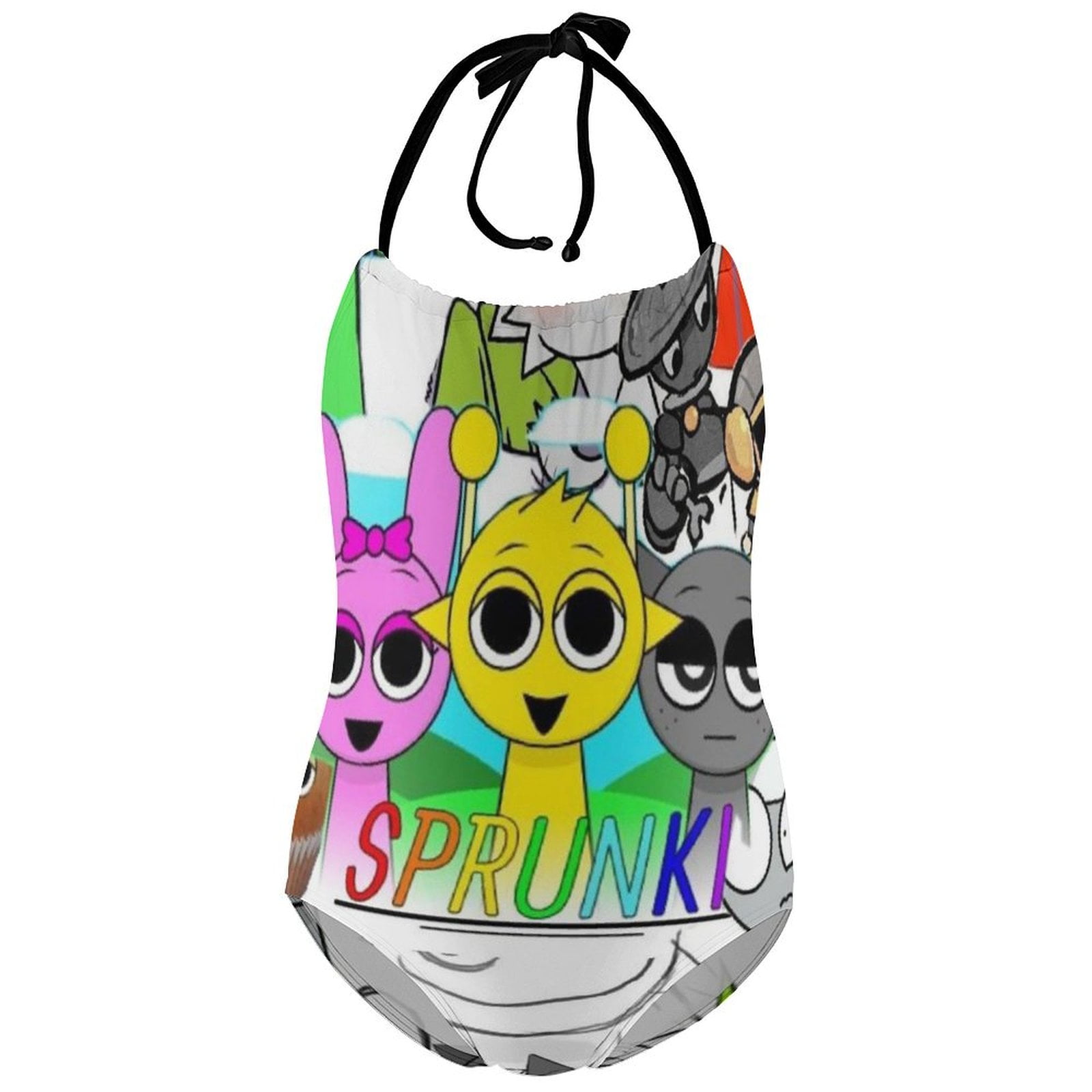 Sprunki Girls One Piece Swimsuits Quick Dry Bathing Suit Swimwear ...