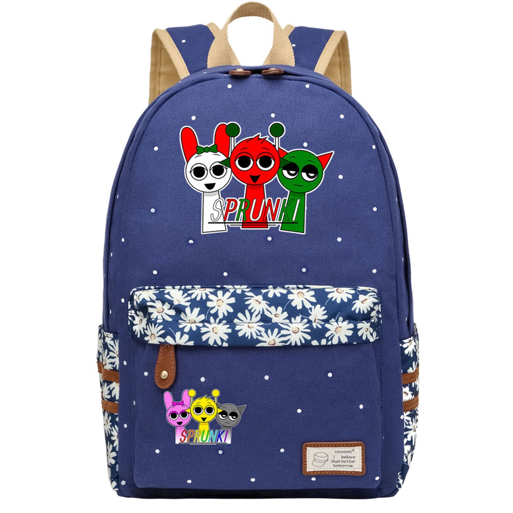 Sprunki Graphic Backpack Lightweight Student Book Bag Teen Youth Casual ...