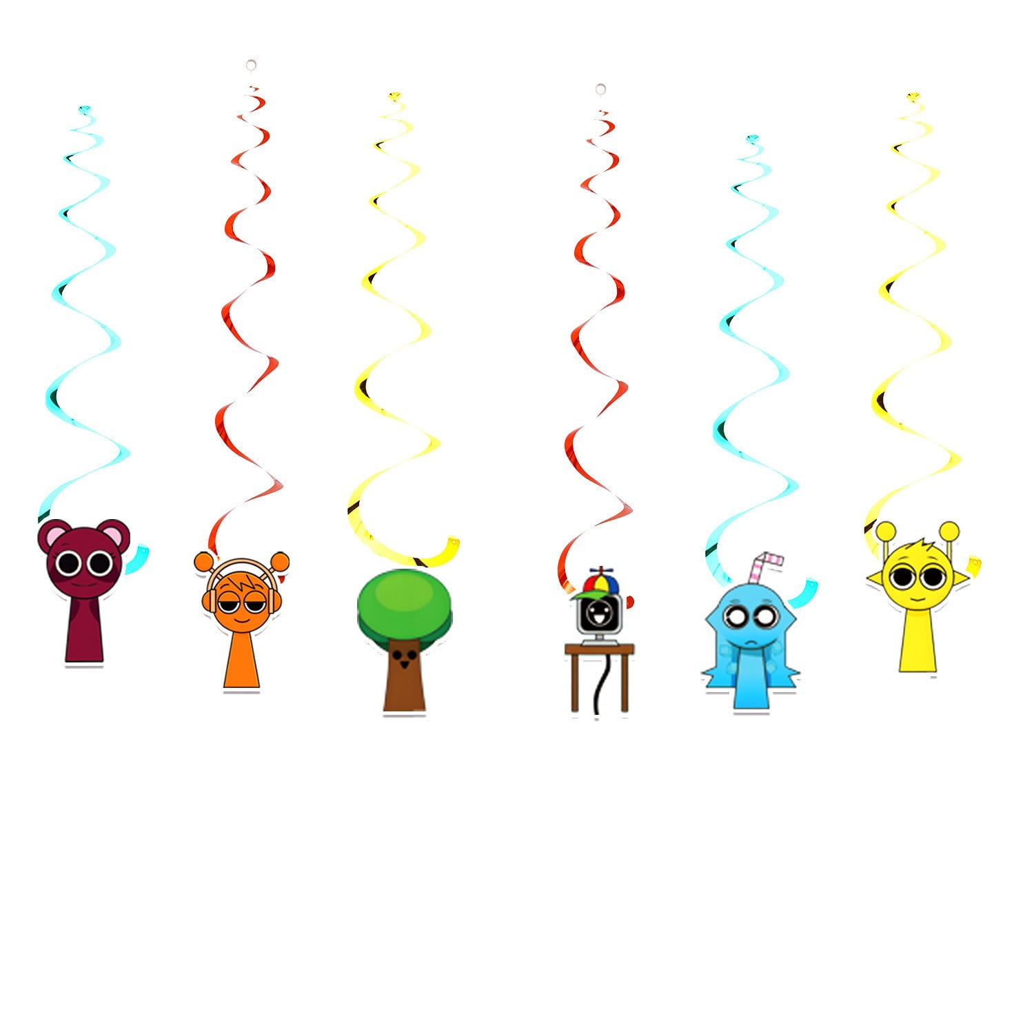 Sprunki Heart Garland Banner 6PC 2025 Party Decorations Garland ...