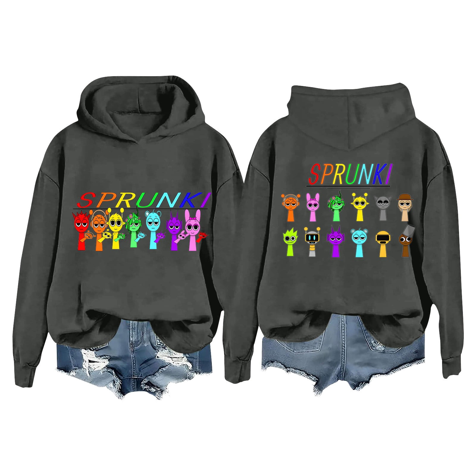 Sprunki Hoodies Women Music Adventure Game Sprunki Clothes Long Sleeve ...