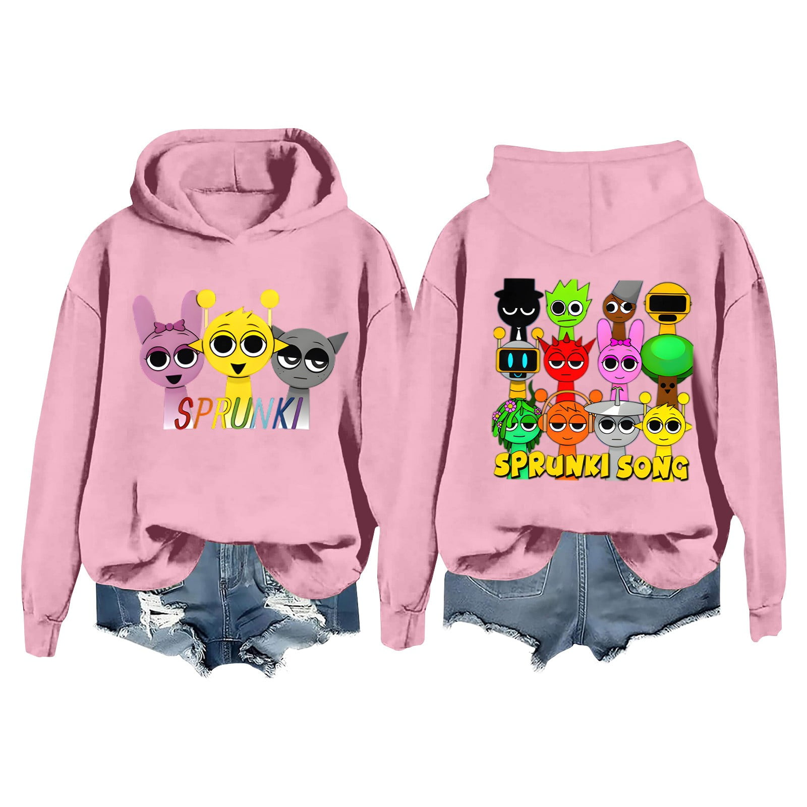 Sprunki Hoodies Women Music Adventure Game Sprunki Clothes Long Sleeve ...