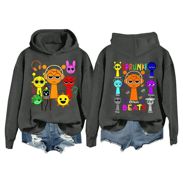 Sprunki Hoodies Women Music Adventure Game Sprunki Clothes Long Sleeve ...