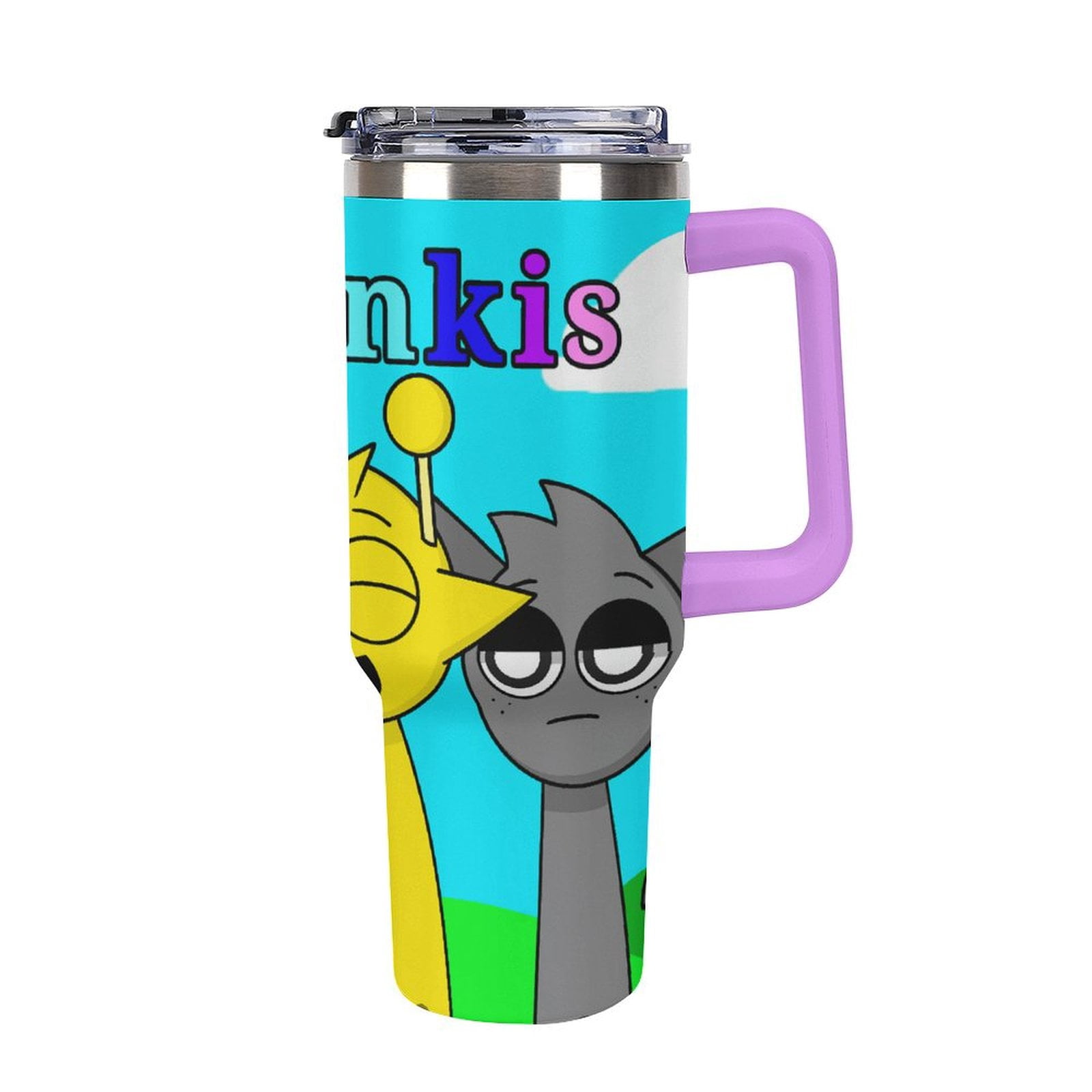 Sprunki Incredibox 40oz Water Bottle Fits in Cup Holder Stainless Steel ...