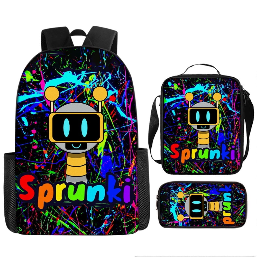 Sprunki Incredibox Anime Backpack Set 3 Pieces with Shoulder Bag and ...