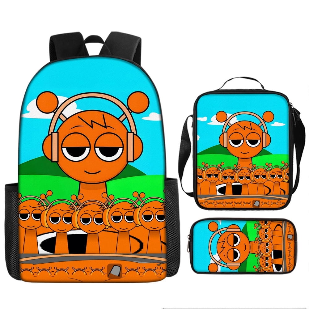 Sprunki Incredibox Anime Backpack Set 3 Pieces with Shoulder Bag and ...