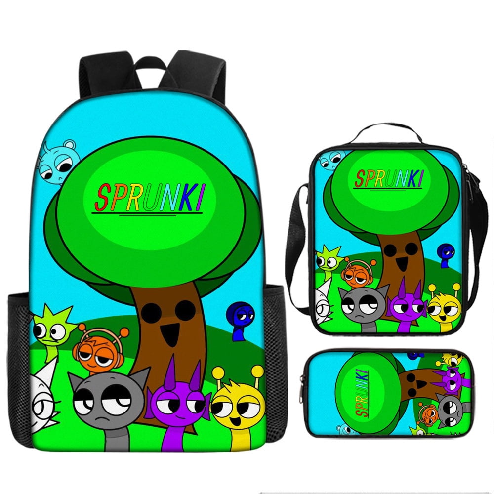 Sprunki Incredibox Anime Backpack Set 3 Pieces with Shoulder Bag and ...