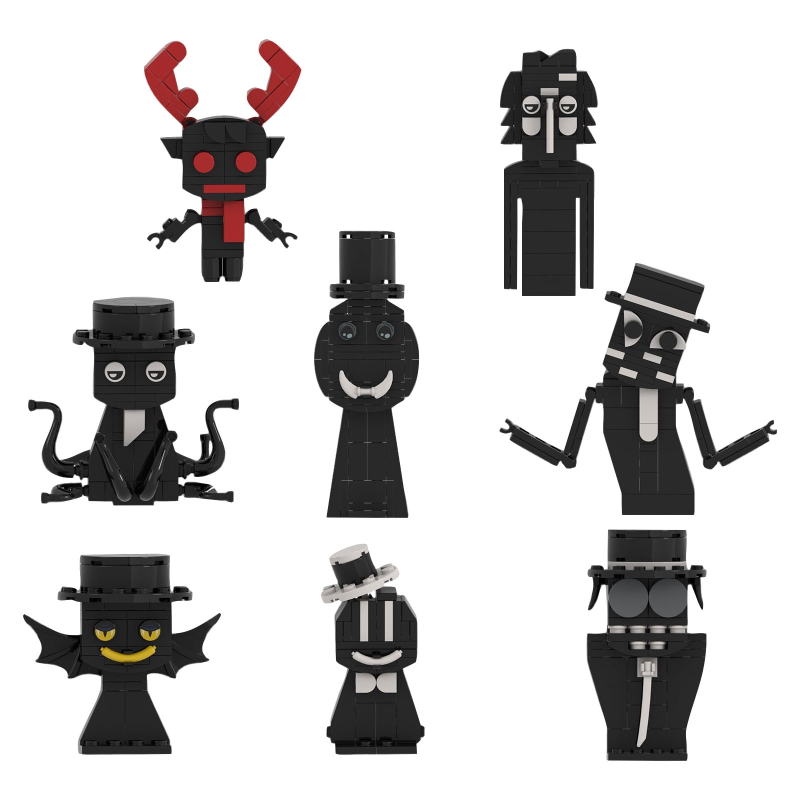 Sprunki Incredibox Building Block Set, 8inch Sprunki Action Figures ...