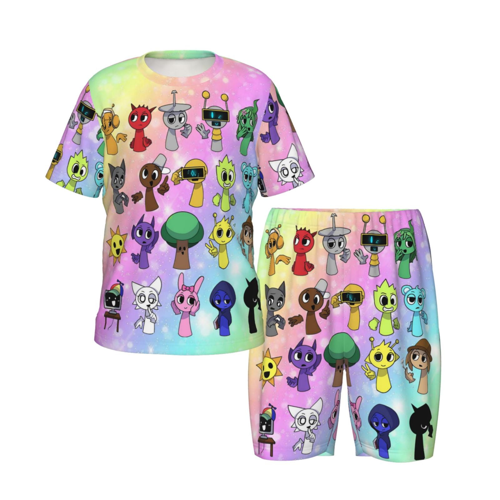 Sprunki Incredibox Kid Pajamas Summer Short Sleeve Pjs Set Sleepwear ...