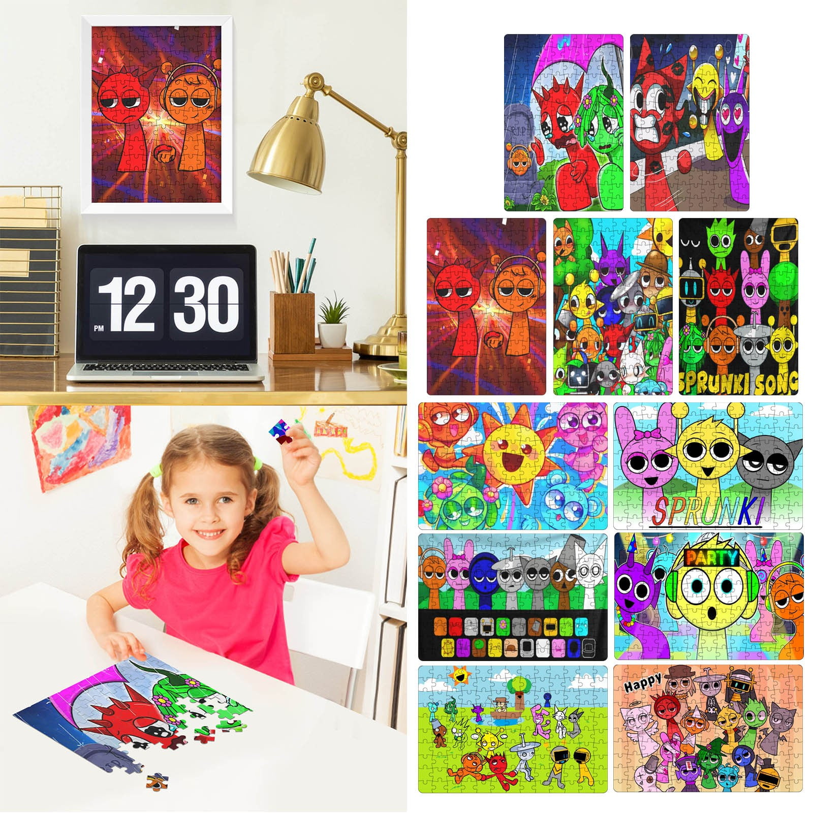 Sprunki Incredibox Puzzles for Teens & Adults, Set of 130Pcs Jigsaw ...