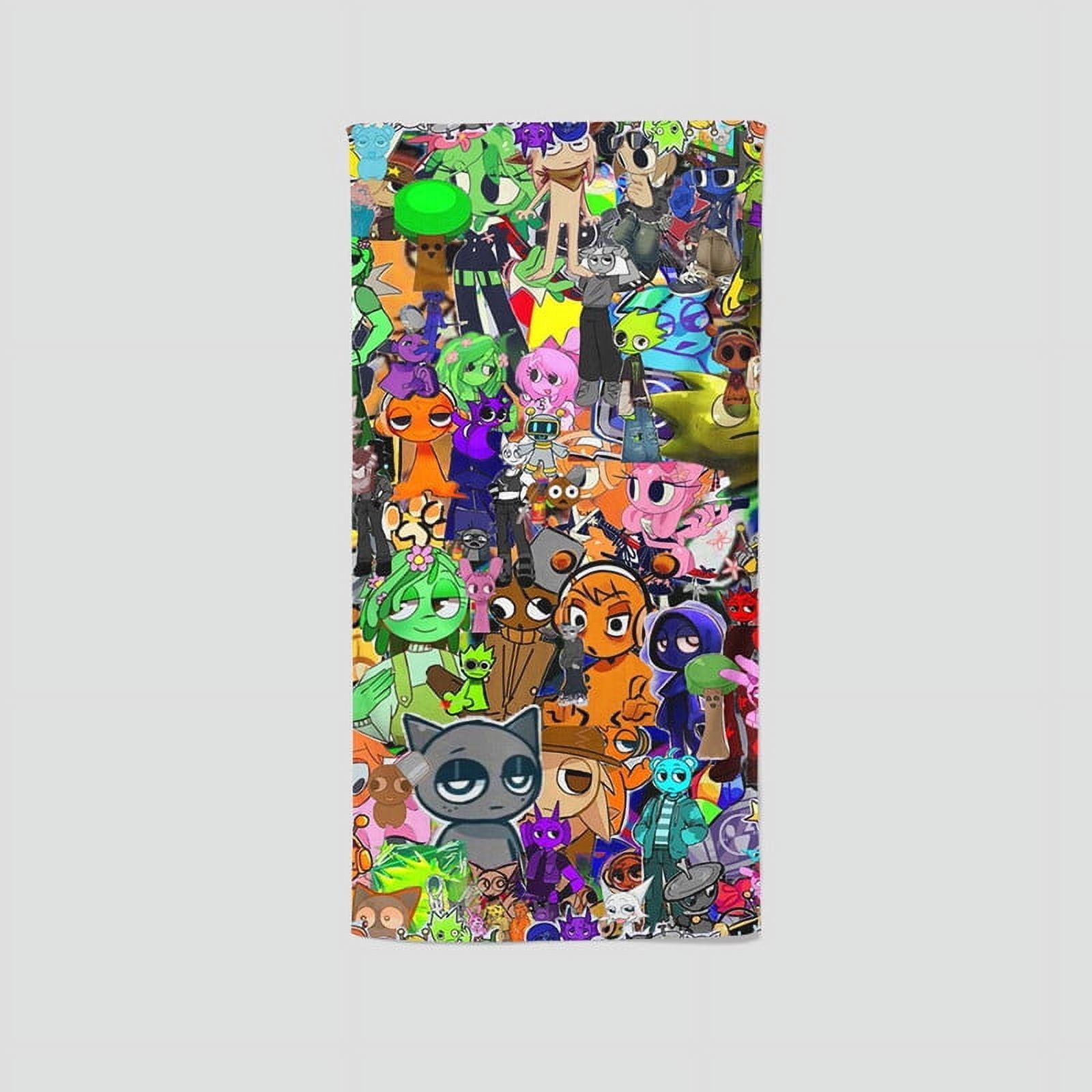 Sprunki Incredibox's single-sided towel has a unique design, making it ...