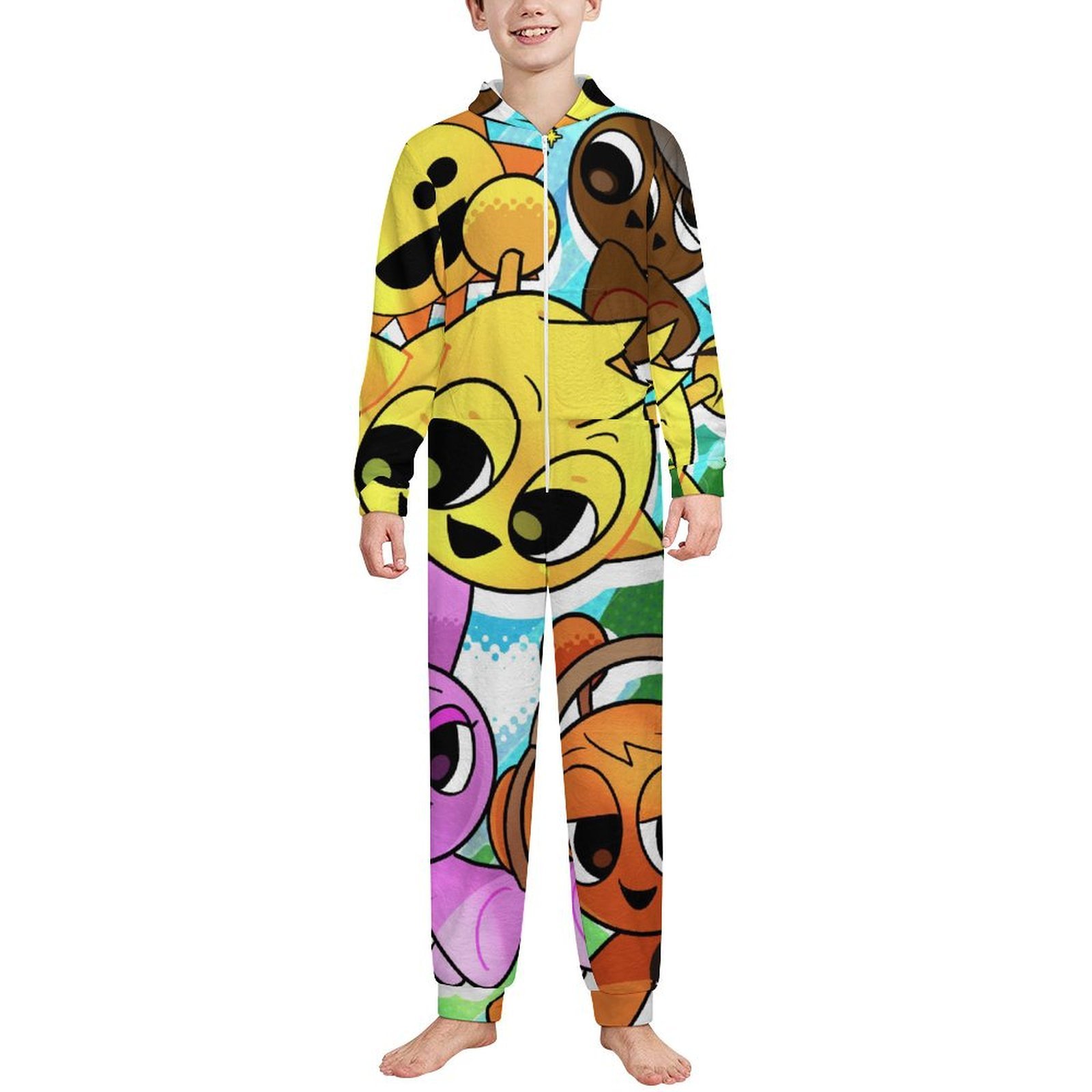Sprunki Kids Hooded Jumpsuit Union Suit Onesie One Piece Blanket for ...