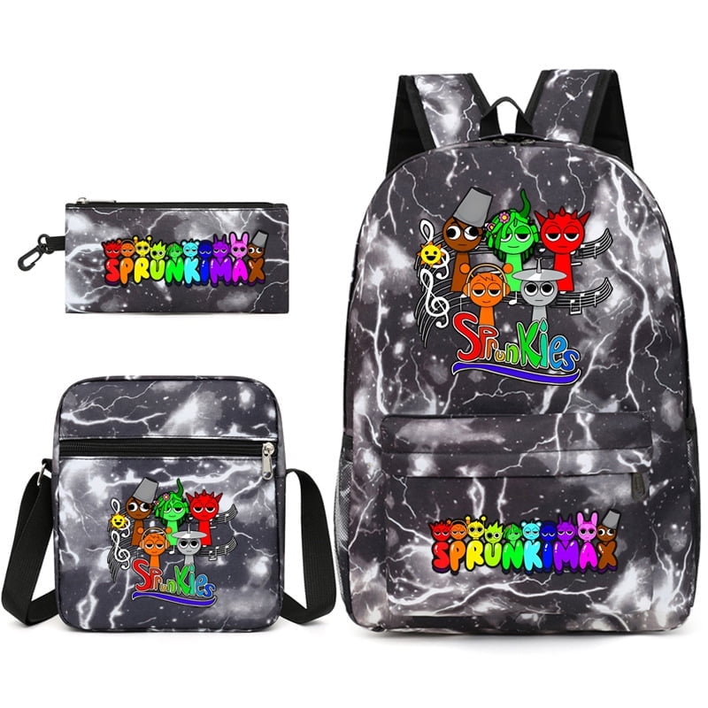 Sprunki Lncredibox Anime Backpack Set 3 Pieces with Shoulder Bag and ...