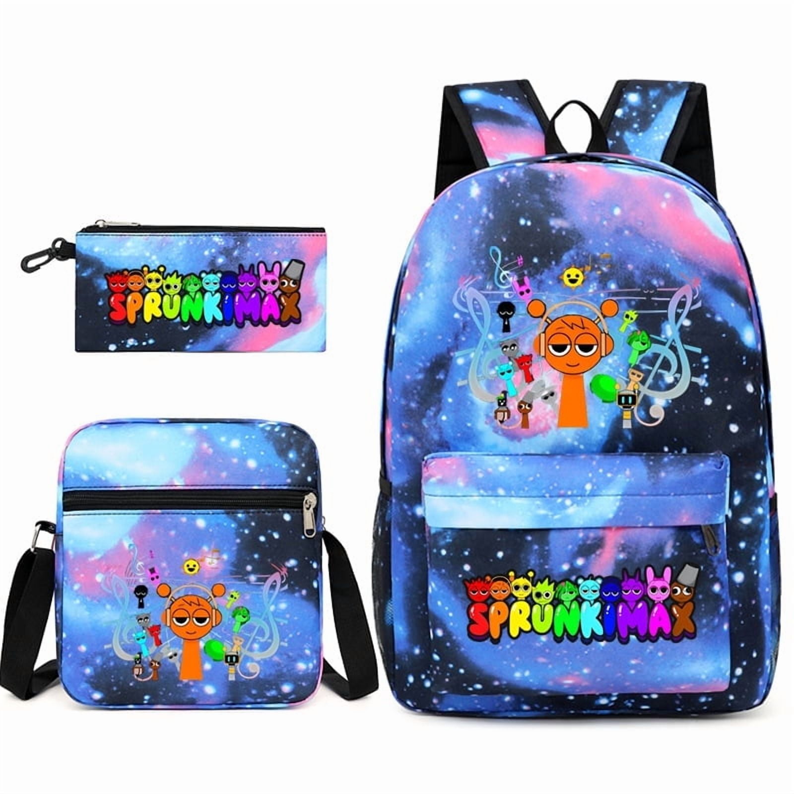Sprunki Lncredibox Anime Backpack Set 3 Pieces with Shoulder Bag and ...