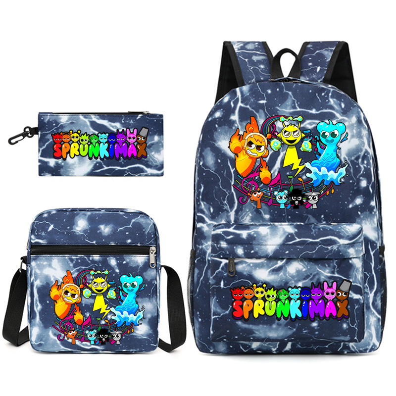 Sprunki Lncredibox Anime Backpack Set 3 Pieces with Shoulder Bag and ...