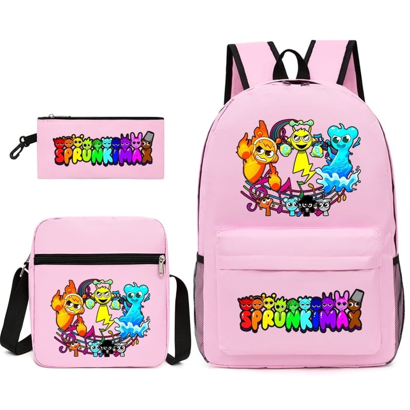 Sprunki Lncredibox Anime Backpack Set 3 Pieces with Shoulder Bag and ...