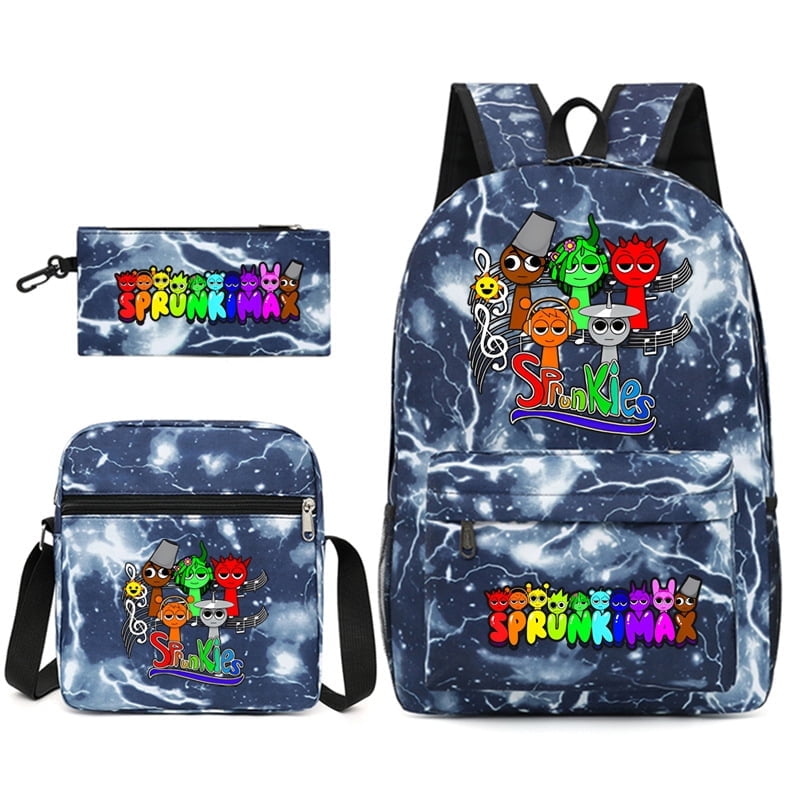 Sprunki Lncredibox Anime Backpack Set 3 Pieces with Shoulder Bag and ...