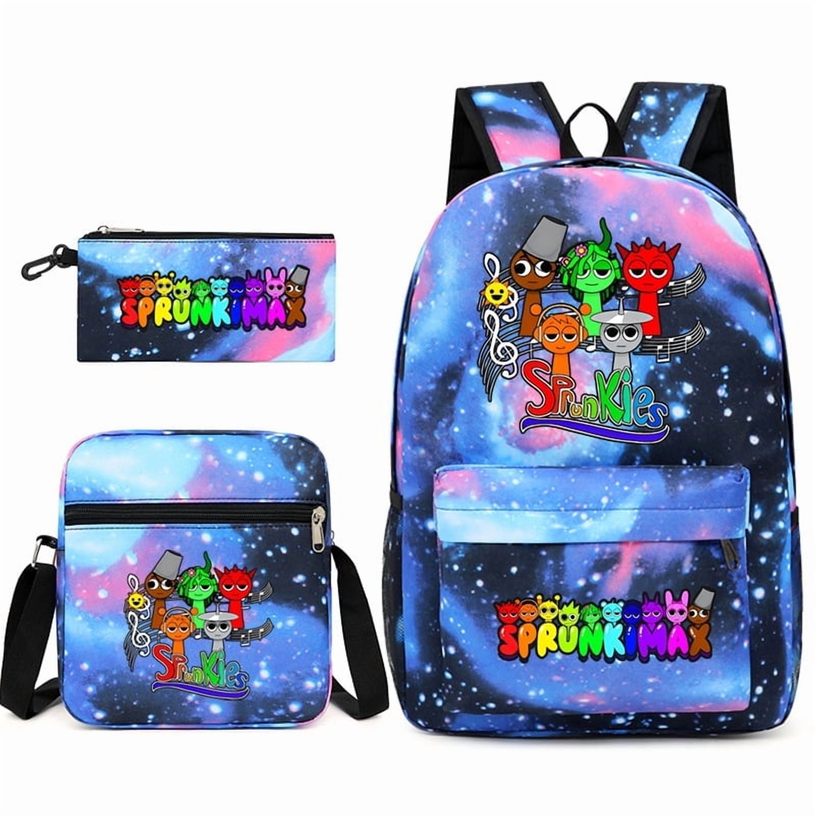 Sprunki Lncredibox Anime Backpack Set 3 Pieces with Shoulder Bag and ...