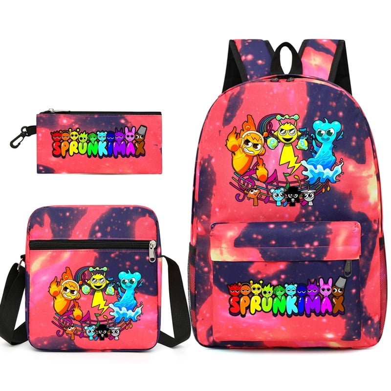 Sprunki Lncredibox Anime Backpack Set 3 Pieces with Shoulder Bag and ...