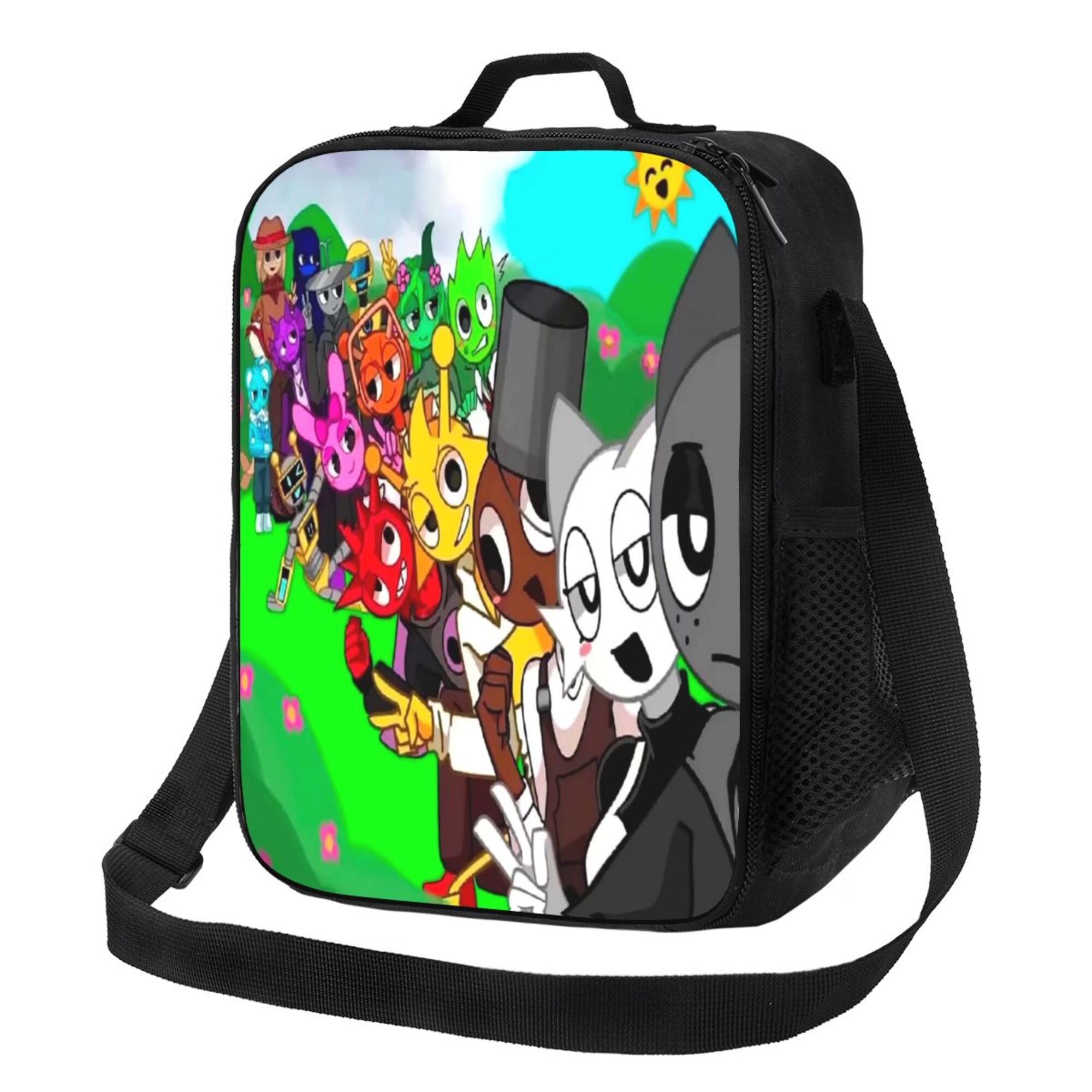 Sprunki Lunch Bag Tote Shoulder Bags Insulated Lunch Box Picnic Beach ...