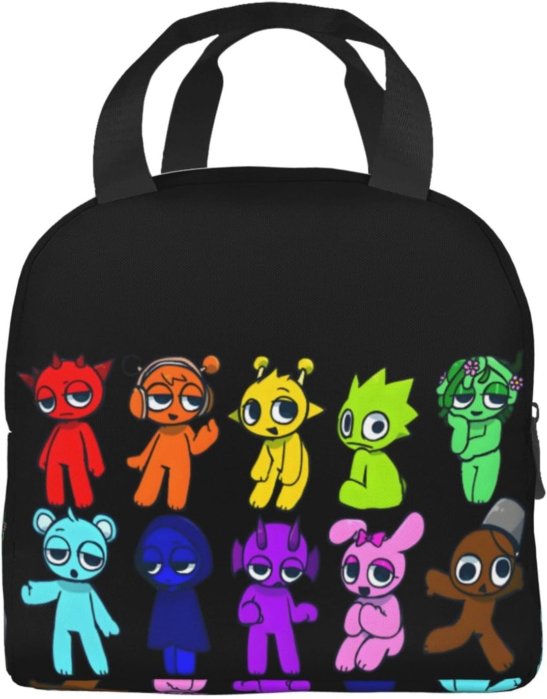 Sprunki Men Light Tote Lunch Bag Insulated Cooler Lunch Box Containers ...