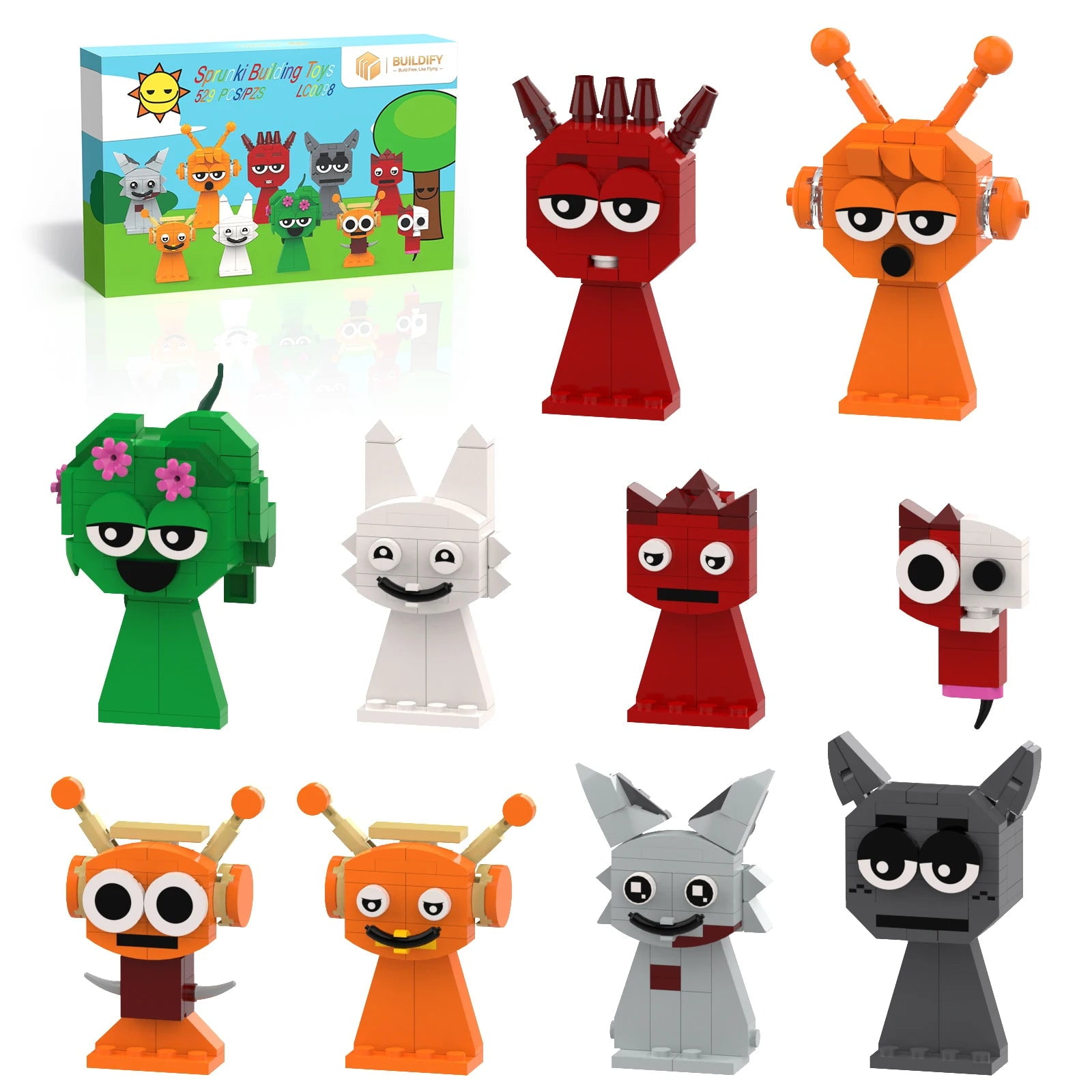 Sprunki Music Game Blocks Compatible with Lego, Sprunki Toys Building ...