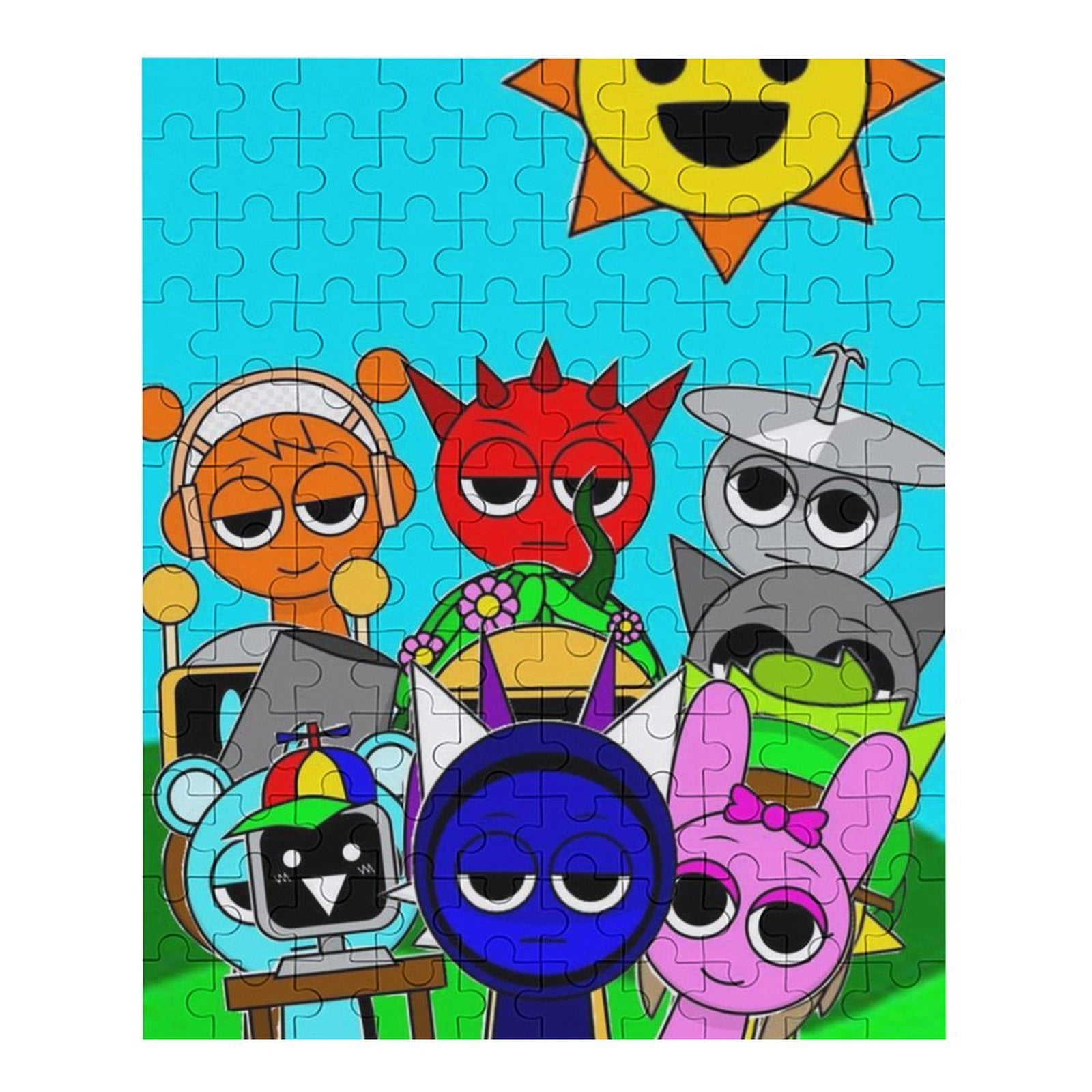 Sprunki Picture Puzzle 120 PCS Wooden Puzzle Artwork Jigsaw Puzzles for ...