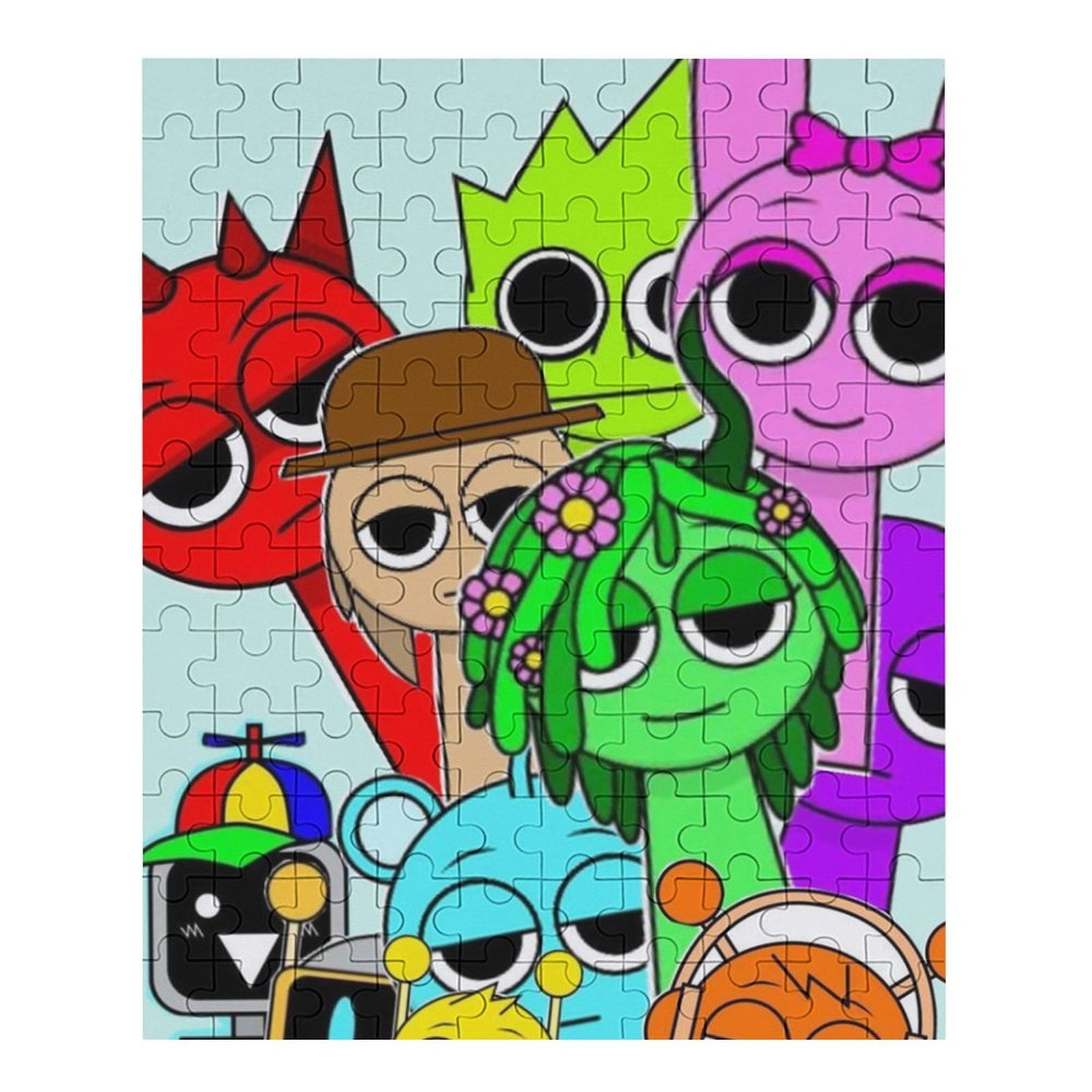 Sprunki Picture Puzzle 120 PCS Wooden Puzzle Artwork Jigsaw Puzzles for ...