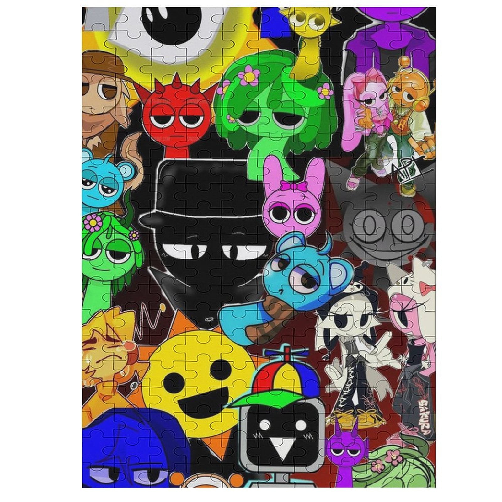 Sprunki Picture Puzzle 200 PCS Wooden Puzzle Artwork Jigsaw Puzzles for ...