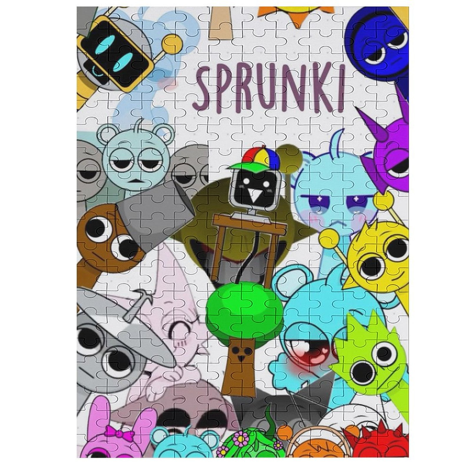 Sprunki Picture Puzzle 200 PCS Wooden Puzzle Artwork Jigsaw Puzzles for ...
