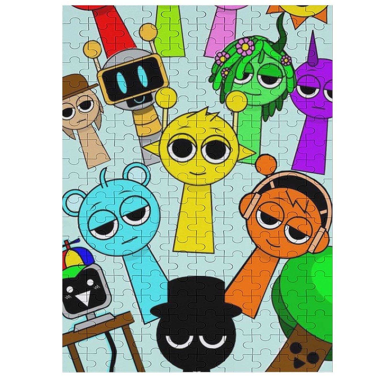 Sprunki Picture Puzzle 200 PCS Wooden Puzzle Artwork Jigsaw Puzzles for ...