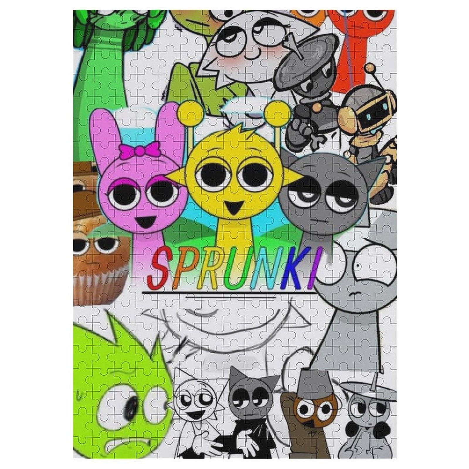 Sprunki Picture Puzzle 300 PCS Wooden Puzzle Artwork Jigsaw Puzzles for ...