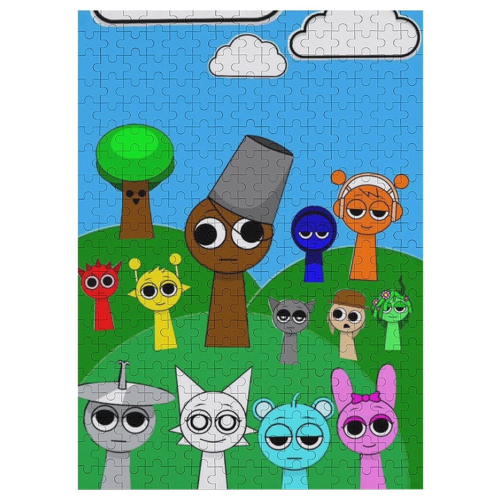 Sprunki Picture Puzzle 300 PCS Wooden Puzzle Artwork Jigsaw Puzzles for ...